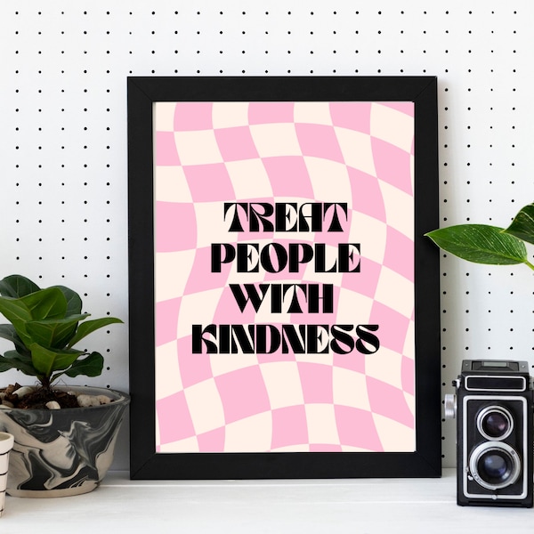 Treat People With Kindness Art - Etsy