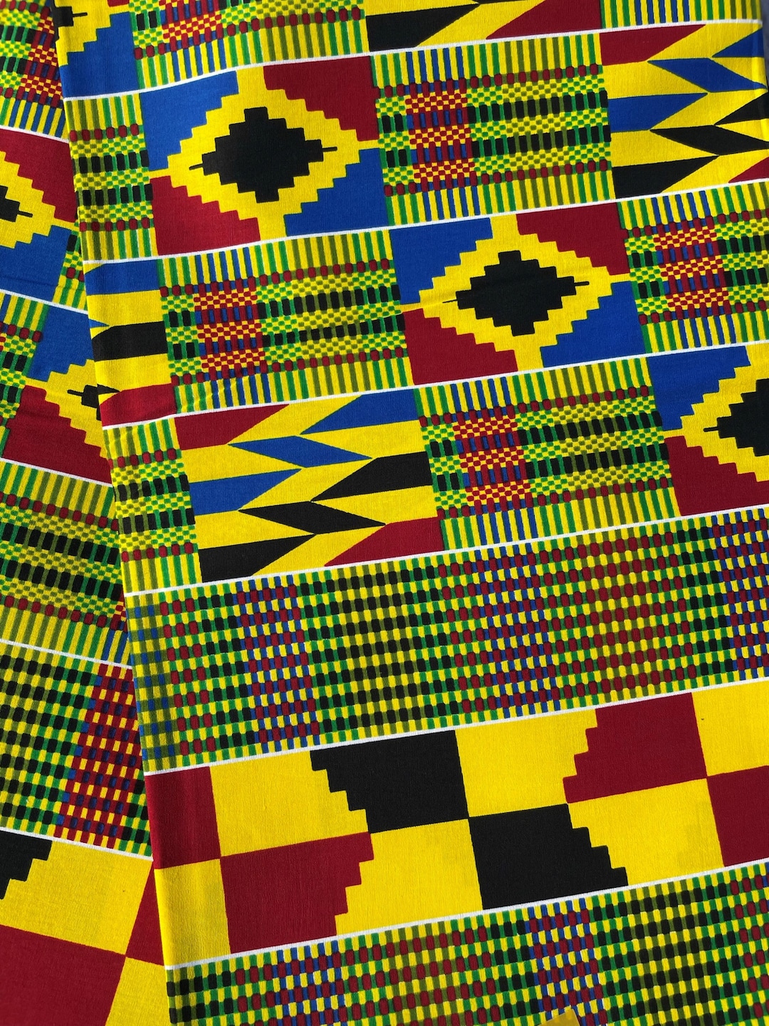 African Fabric Kente Fabric African Print Fabric Ankara Fabric Kitenge ...