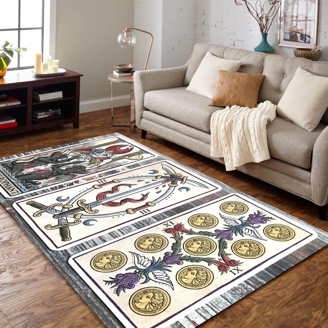 Tarot Rug, Tarot Cards Rug, Tarot Art Decor, Tarot Art Rug, Tarot Art ...
