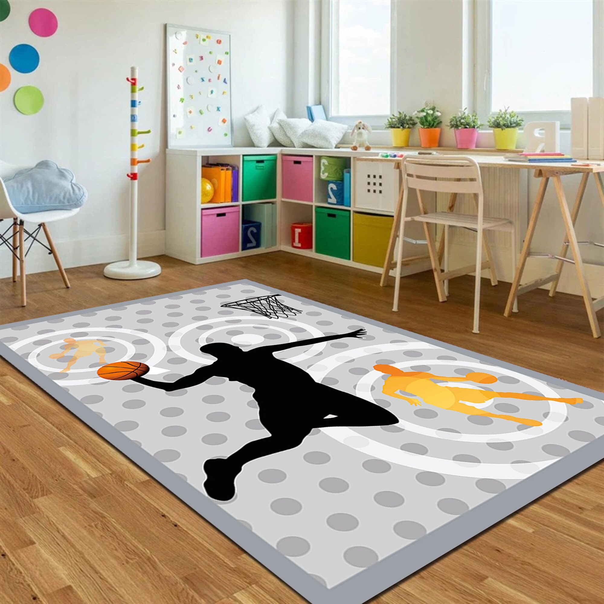 Basketball Player Rug / Basketball Rug / NBA Kids Rug / Kids Sport ...