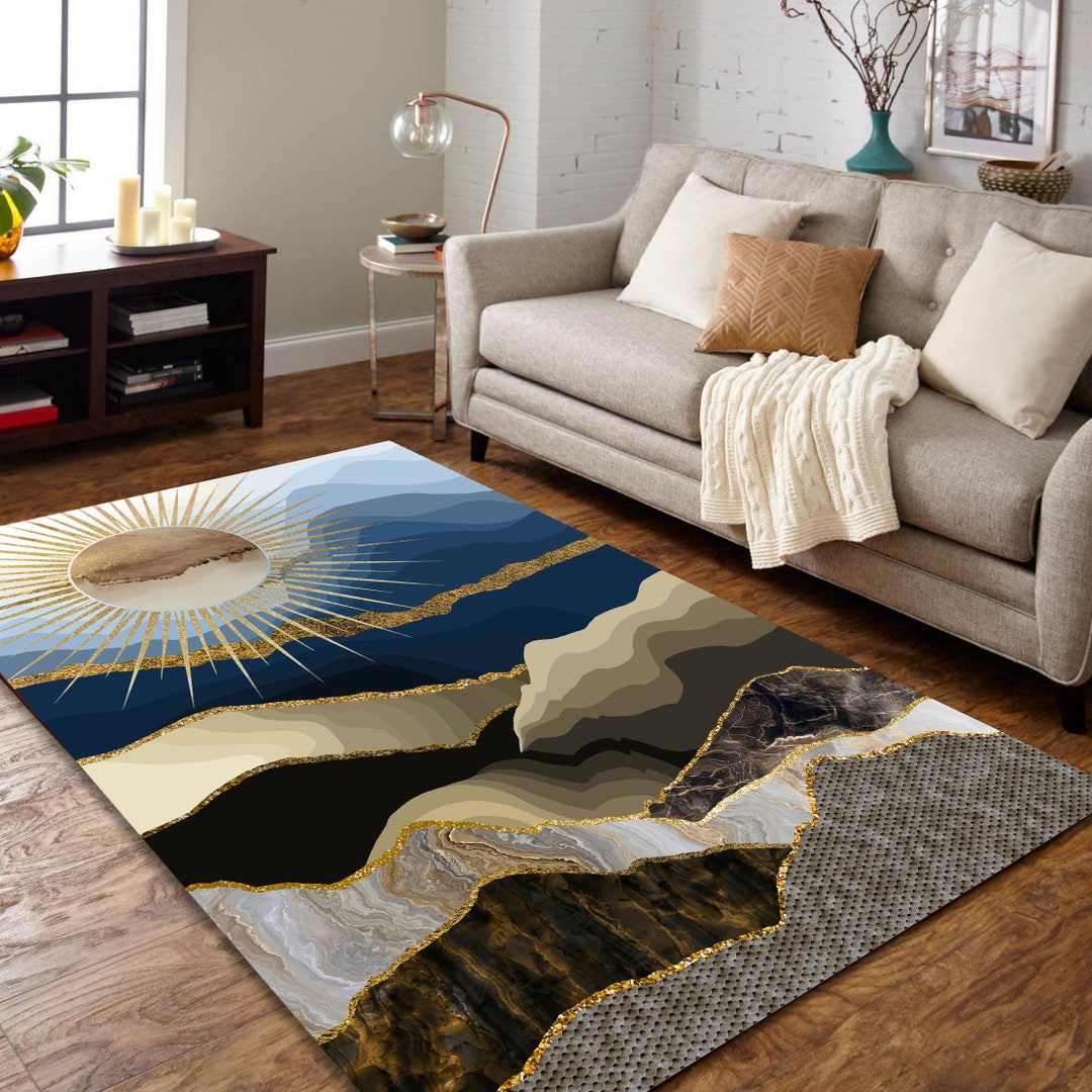 Sun Area Rug, Smiling Sun, Nursery Boho Carpet, Mid Century Modern ...