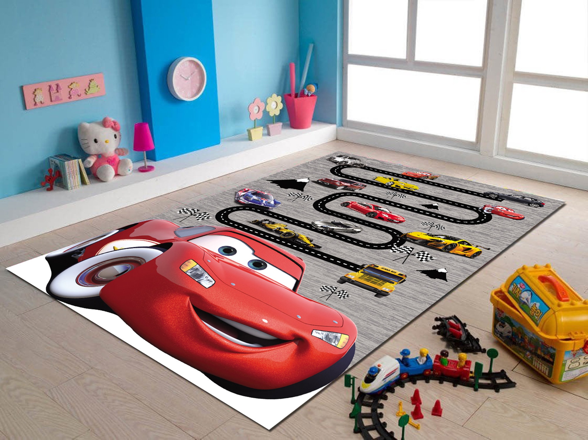 Cars Play Rug for Kids, Custom Mat for Children, Kids Car Rug sold by ...