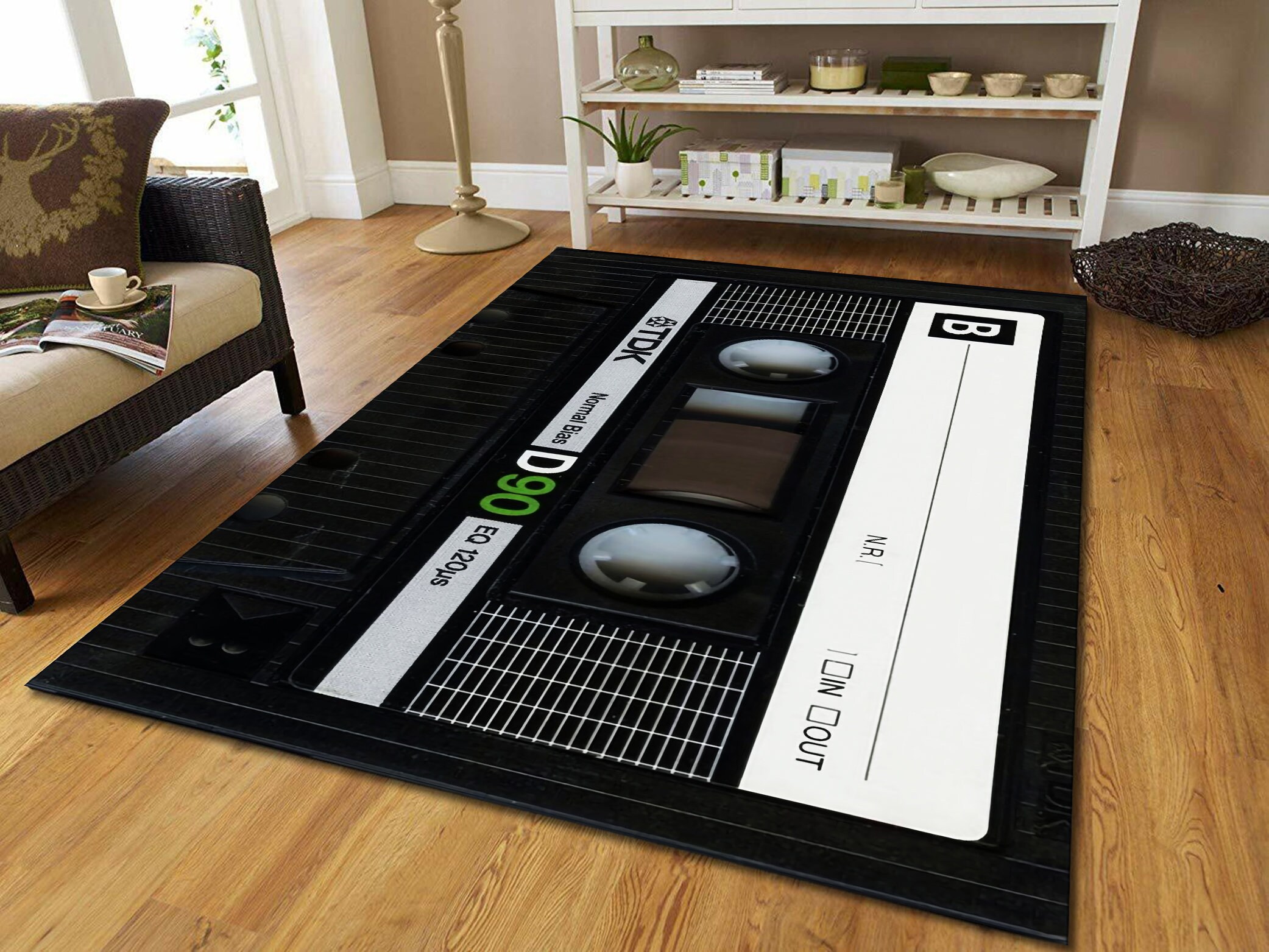 Classic Cassette Rug, 90s Rug, Tape Rug, Personalized Retro Design Rug ...