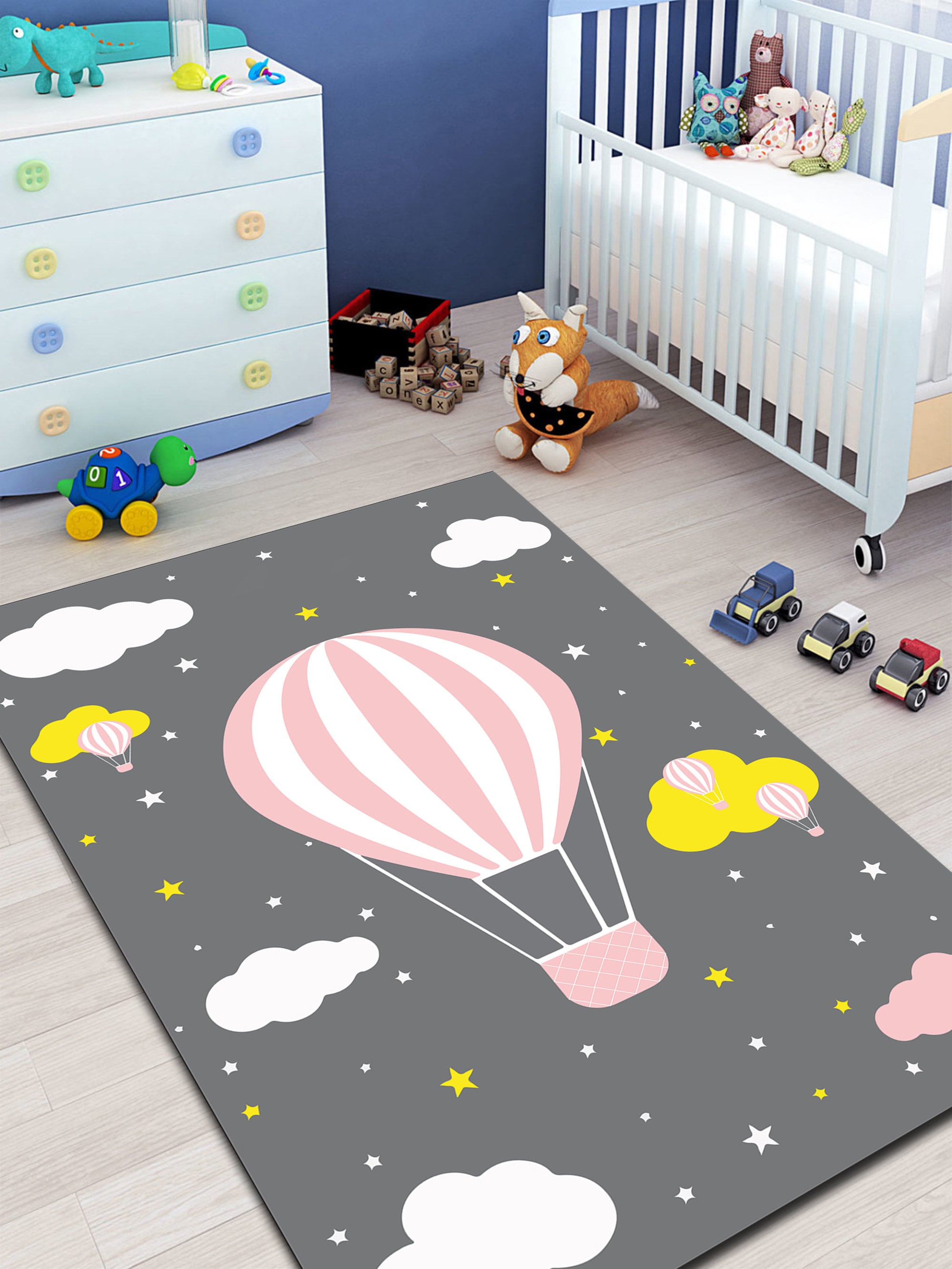Air Balloon / Cloudy Rug / Pink Balloon /kids Game Rug / Play Room ...