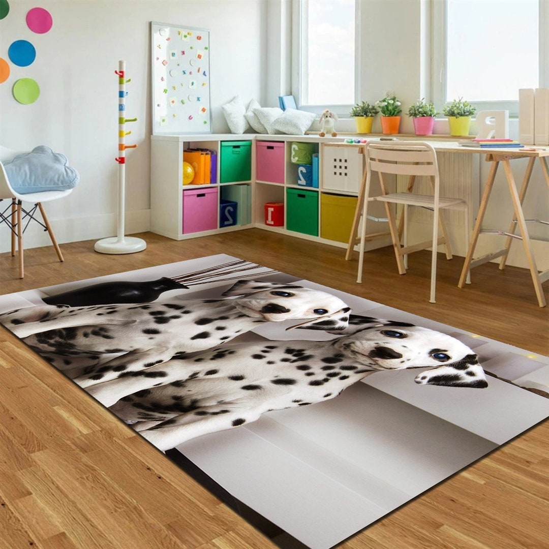 Dog Nursery Rug|pet Playmat for Kids Room|animal Toddler Round Carpet ...