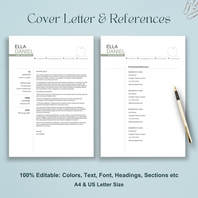 Best Teacher Resume Template Google Docs, Word & Pages, Education ...