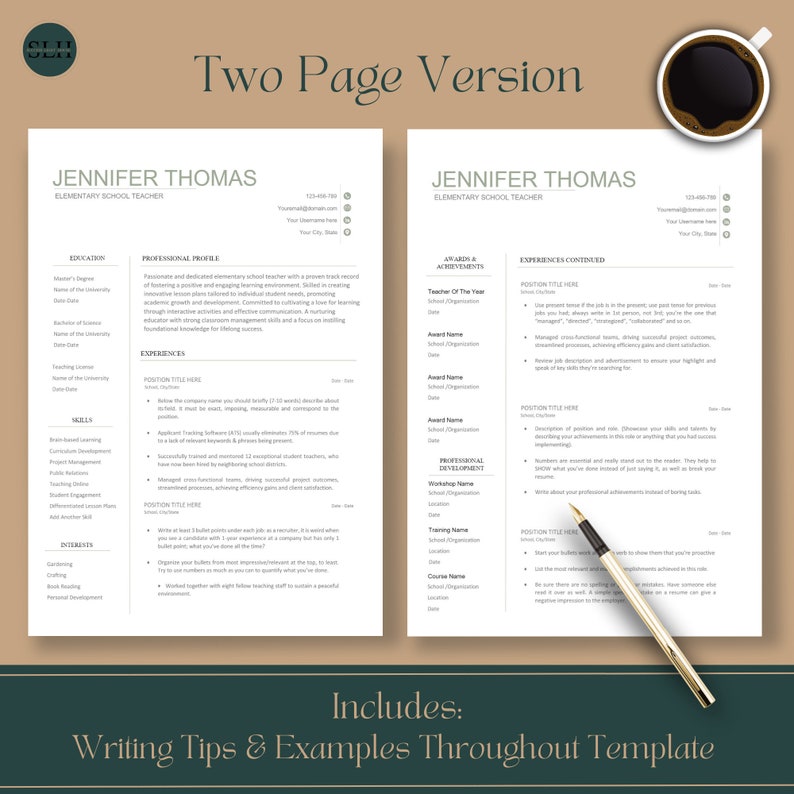 Teacher Resume Template Google Docs, Word & Pages, Teaching Resume ...