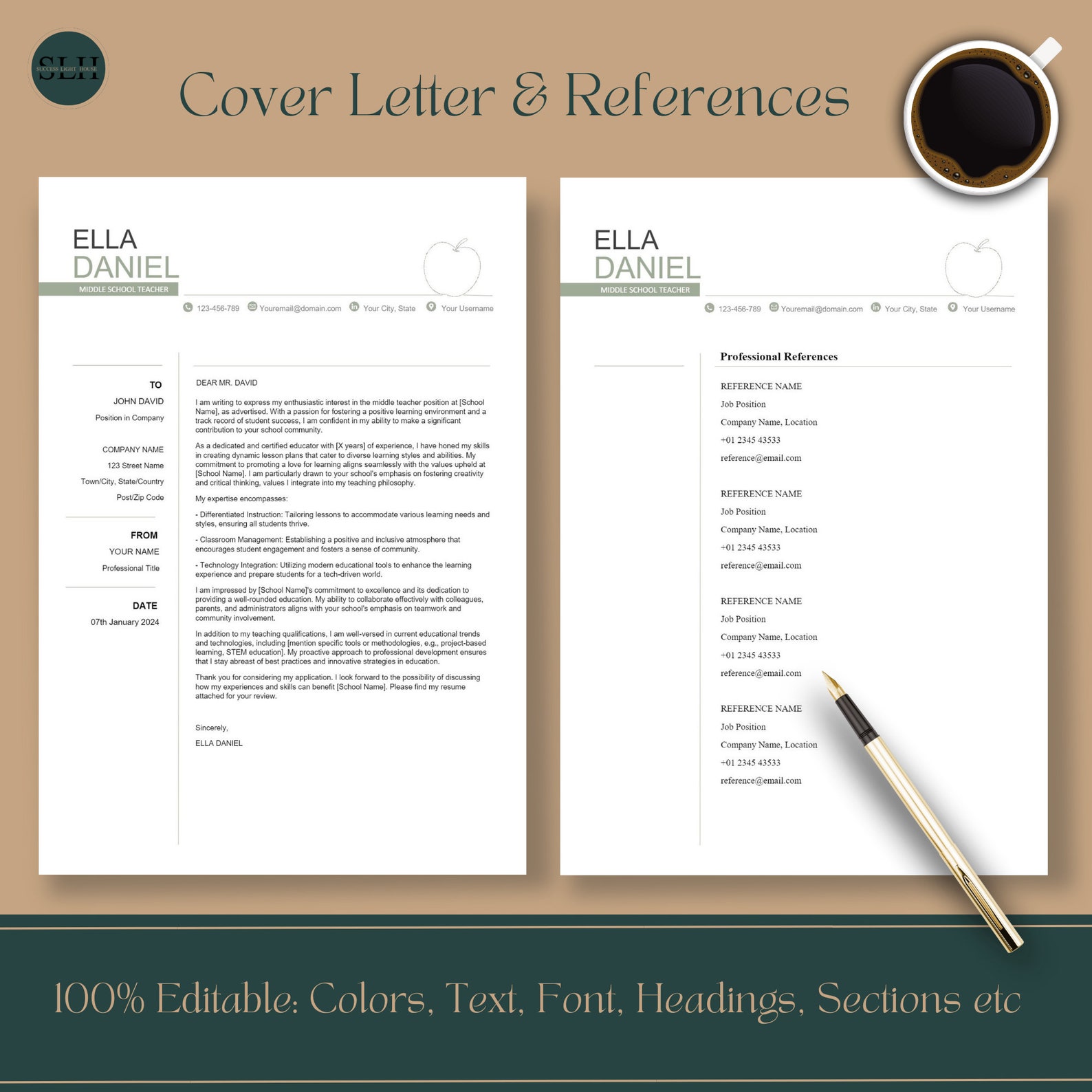 Best Teacher Resume Template Google Docs, Word & Pages, Education ...