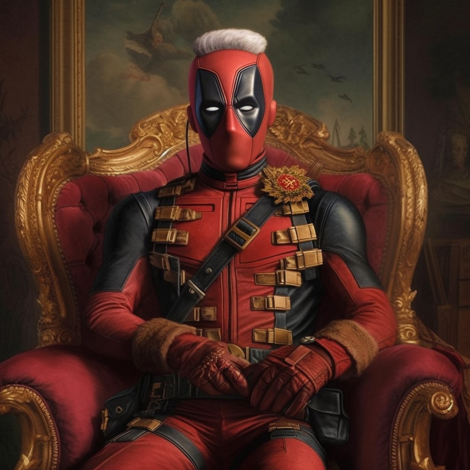 Marvel Deadpool Classical Inspired Digital Print: Unleash Chaos and ...