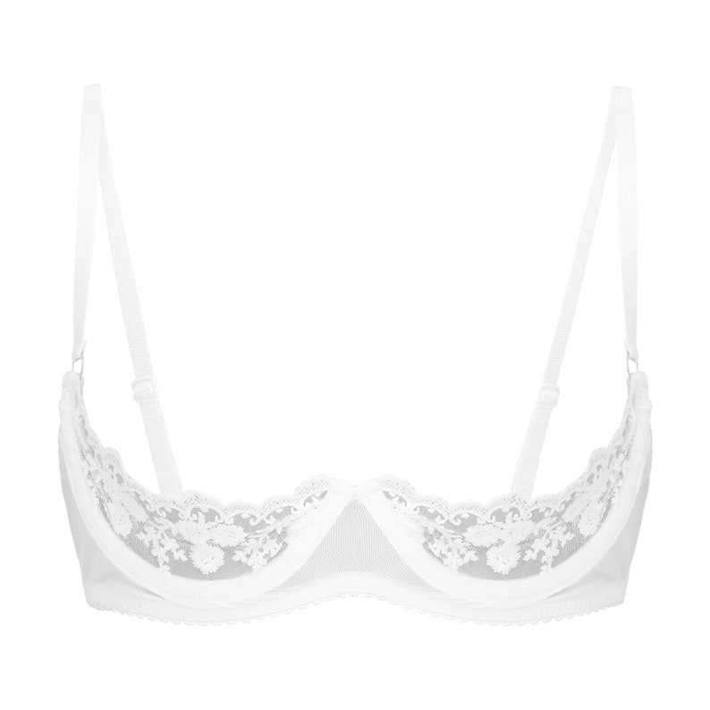 Floral Sheer Bra Open Sexy See Through Bra Open Cup Thin Etsy