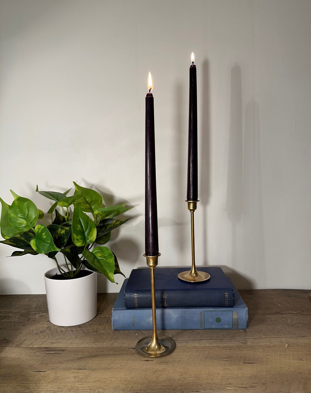 Vintage Brass Candlestick Holders Set of 2 - Etsy