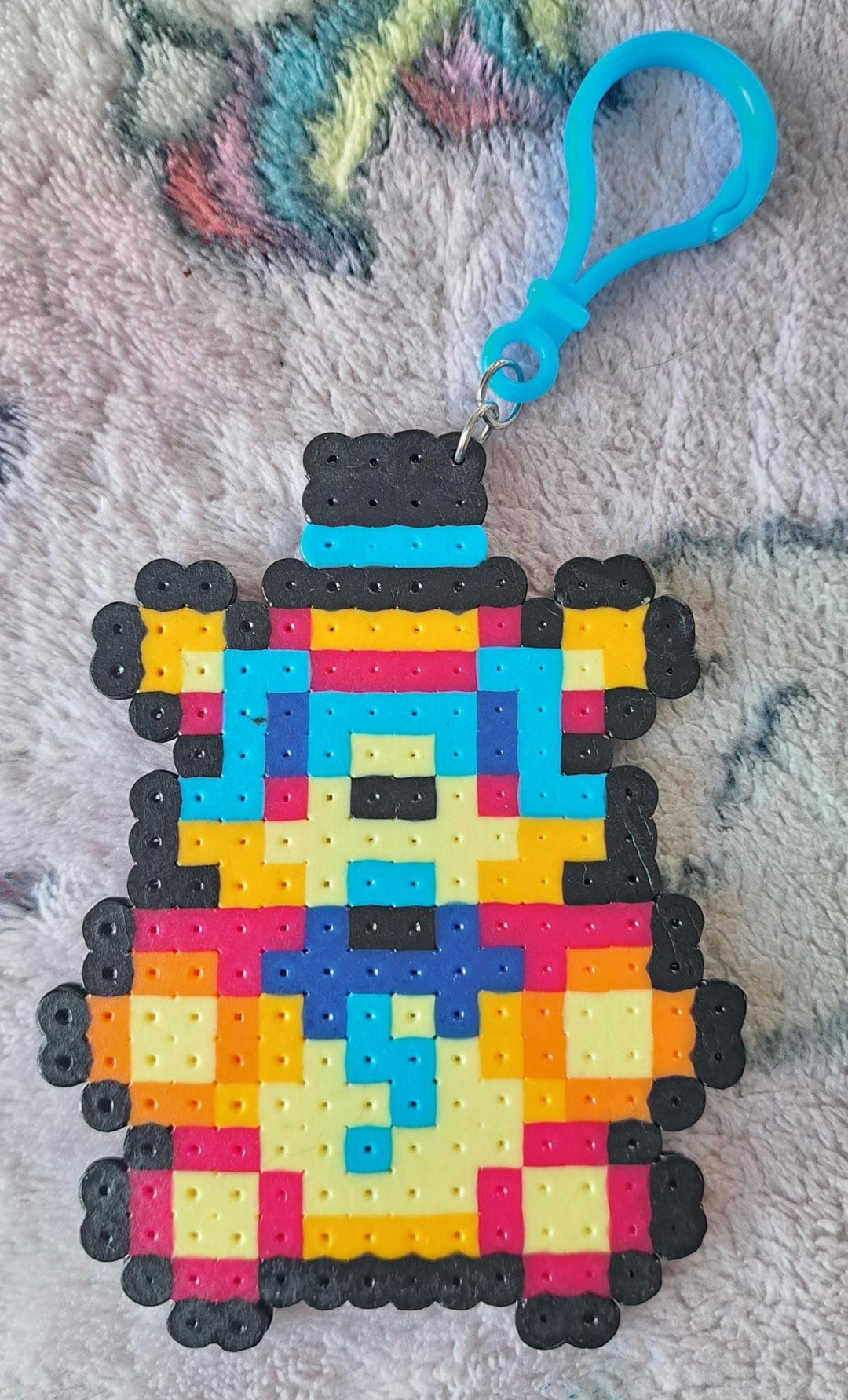 FNAF: Security Breach Glamrock Freddy Perler Keychain - Etsy