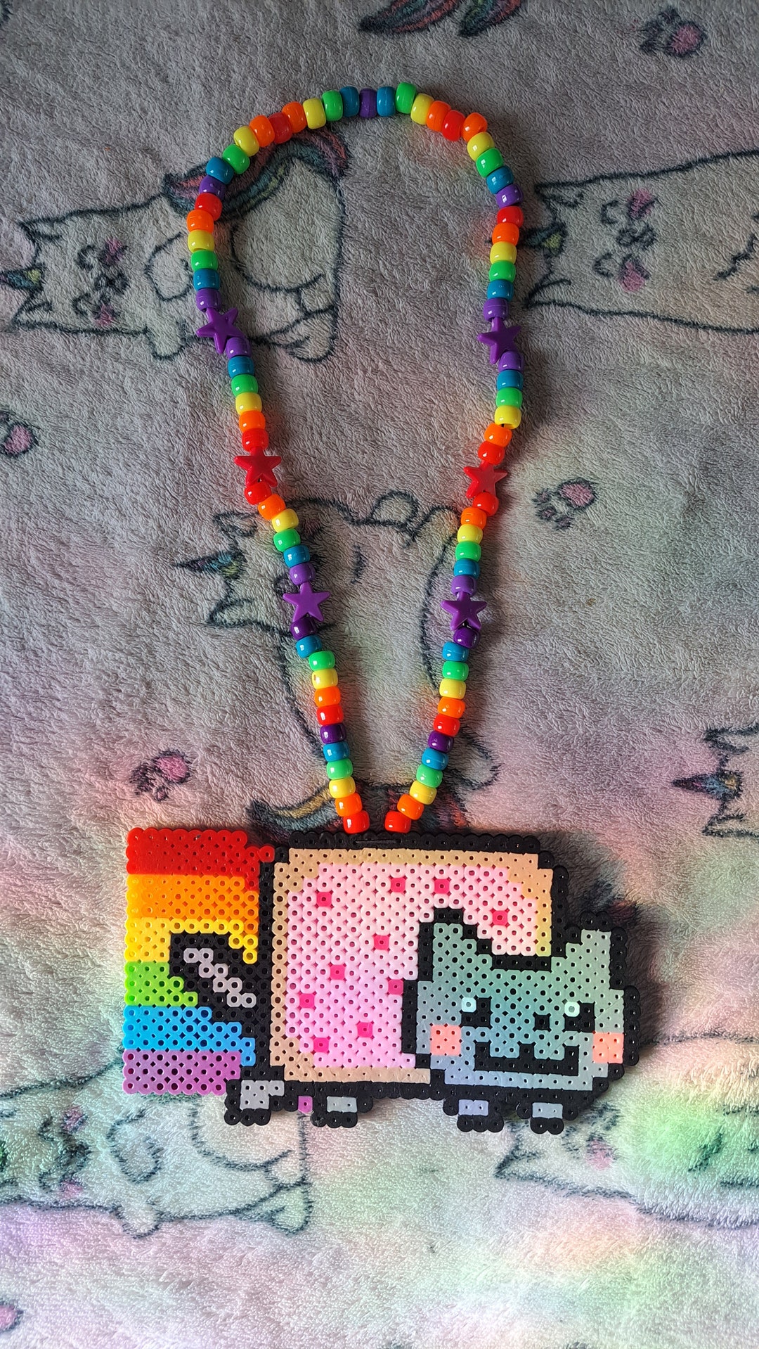 Nyan Cat Kandi Necklace - Etsy