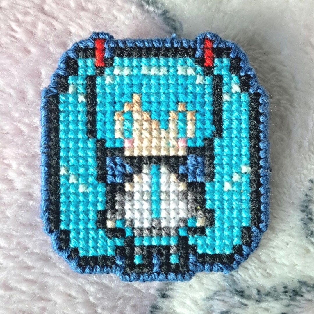 Vocaloid Hatsune Miku Cross Stitch Pin - Etsy