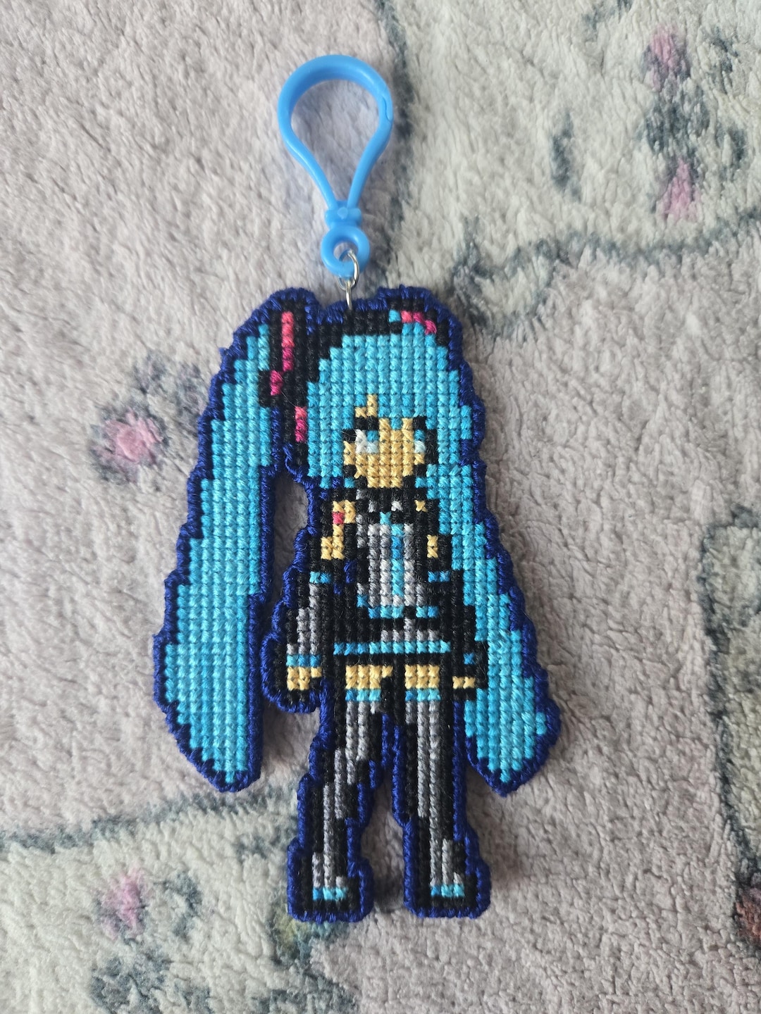 Hatsune Miku Cross Stitch Keychain - Etsy