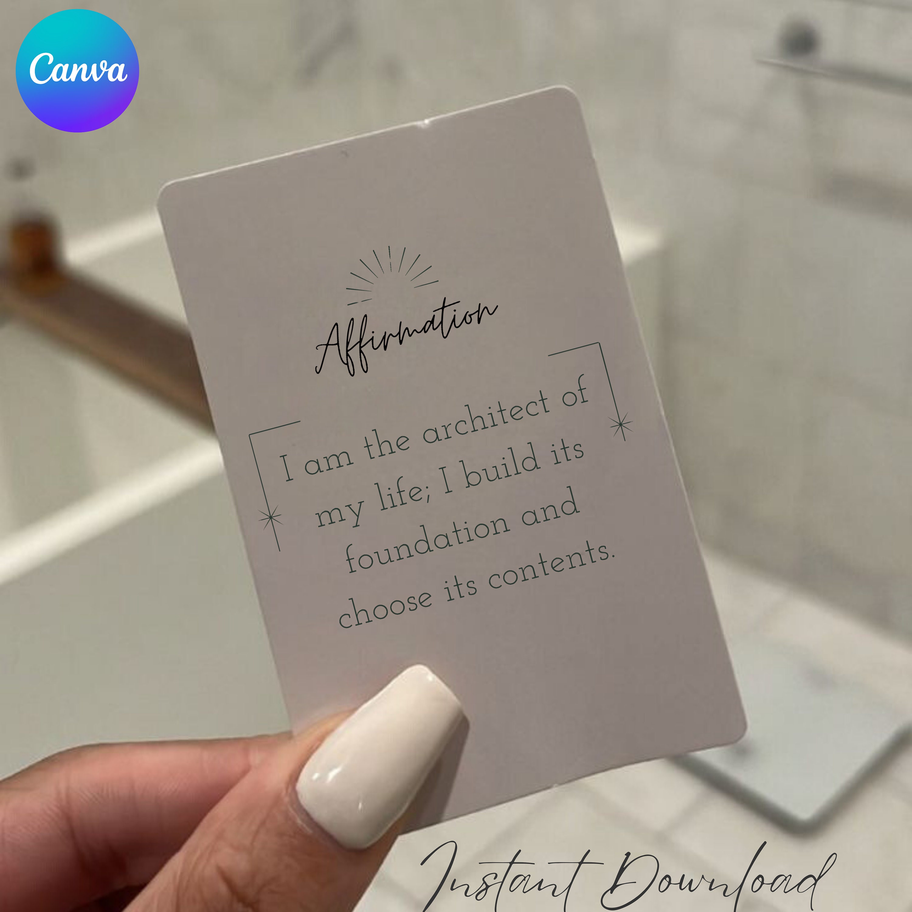 Success Self Concept Affirmation Cards, Manifest Success, Abundance ...