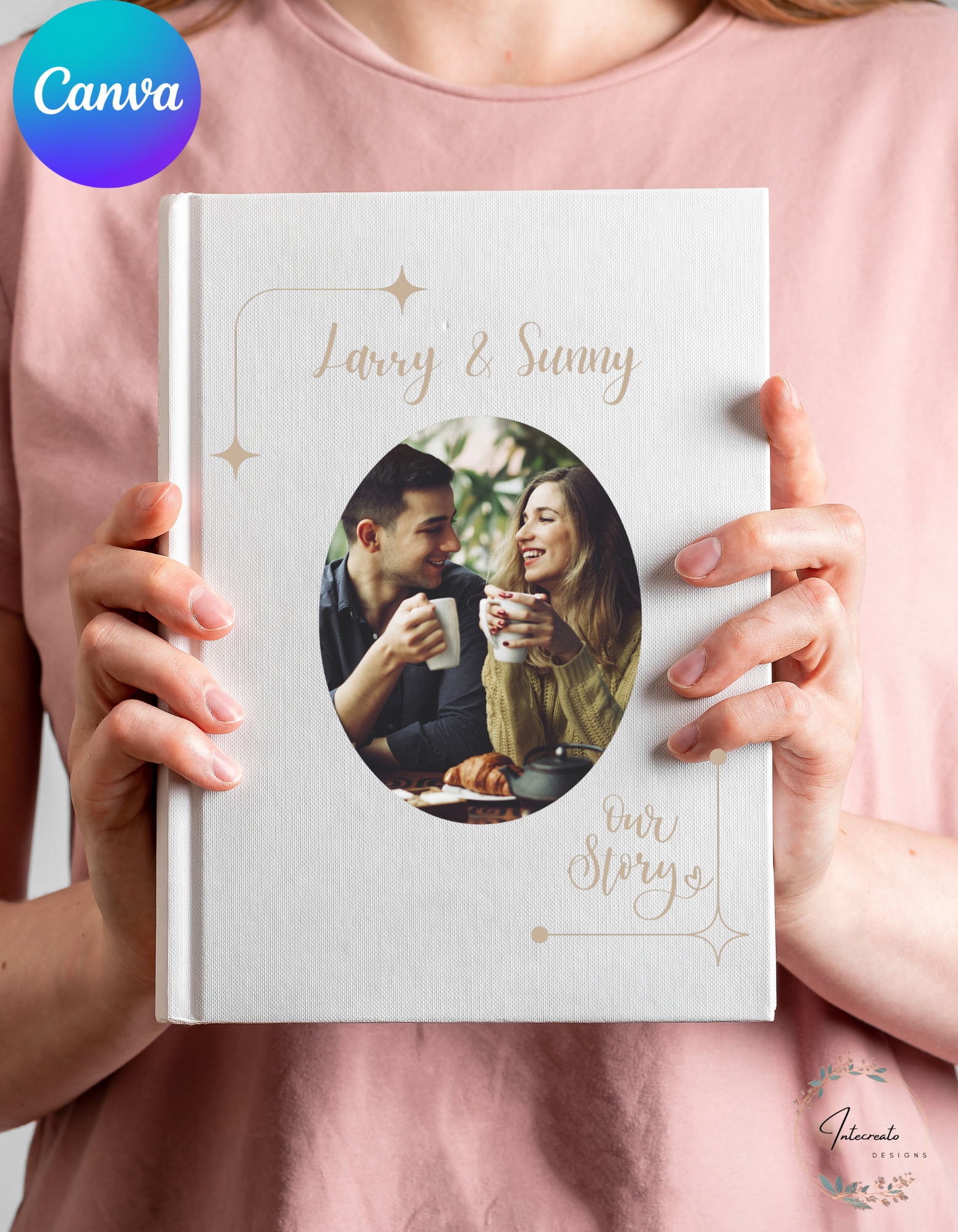 Couple Photo Book, Our Love Story Book, Editable Couple Book Template ...