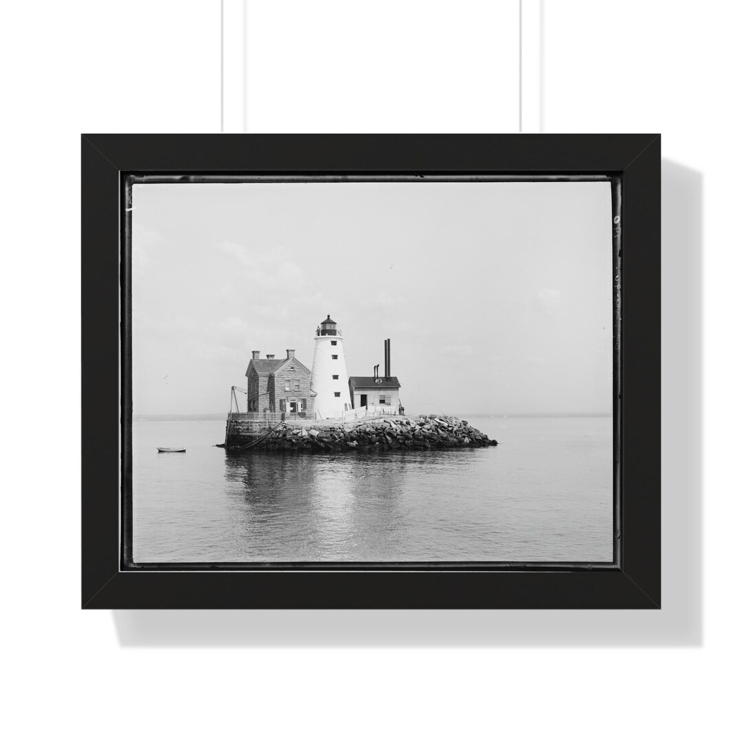 Vintage Execution Rocks Light Framed Poster Print, Wall Art Decor ...