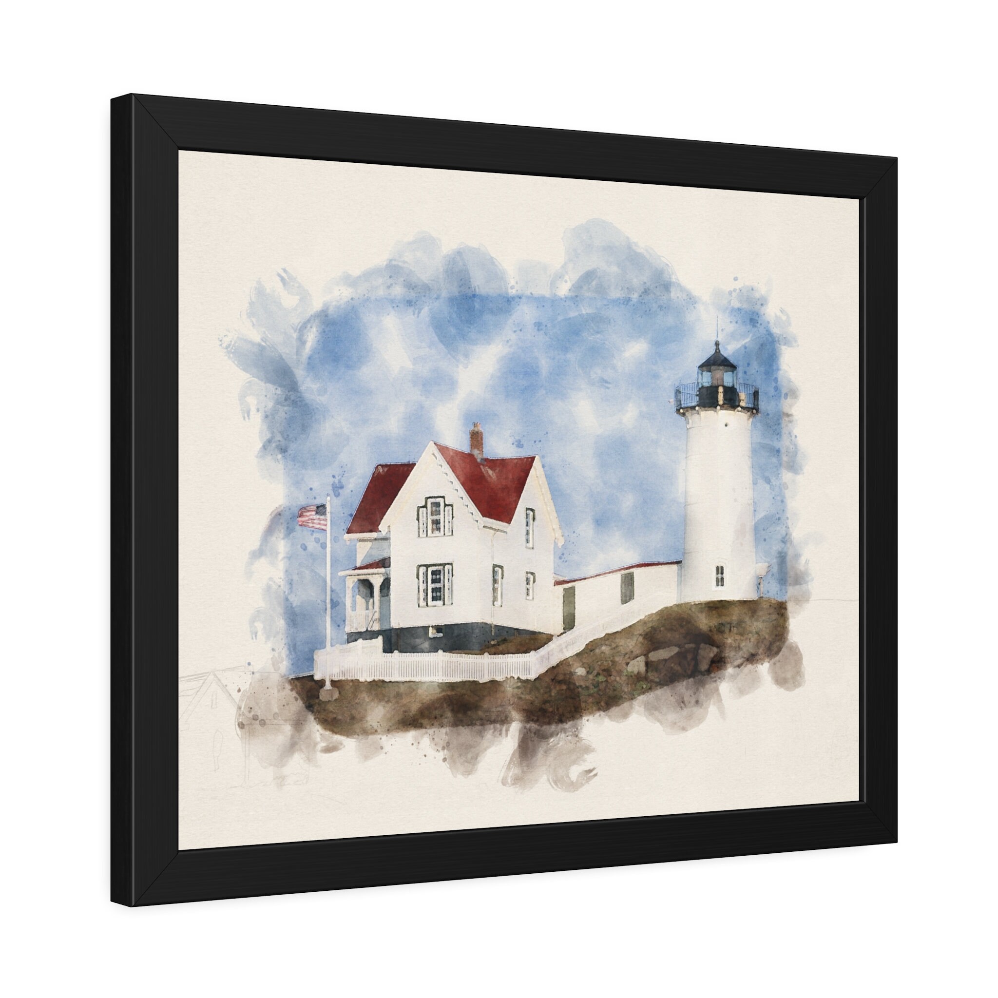 Cape Neddick Nubble Lighthouse | Framed Print | New England Lighthouses ...