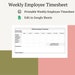 Digital Weekly Timesheet Template, Printable Timesheet Template ...