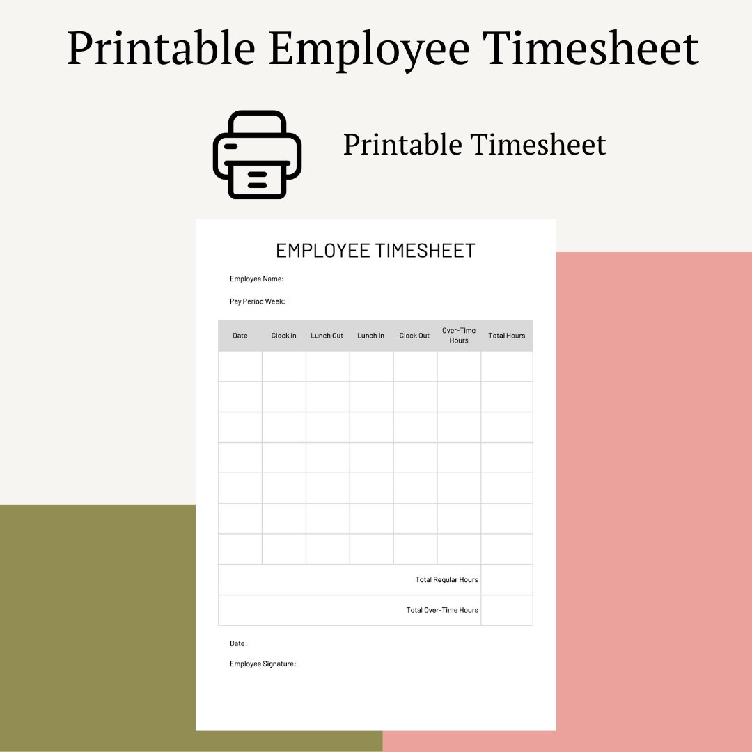 What Is Employee Timesheet - Printable Forms Free Online