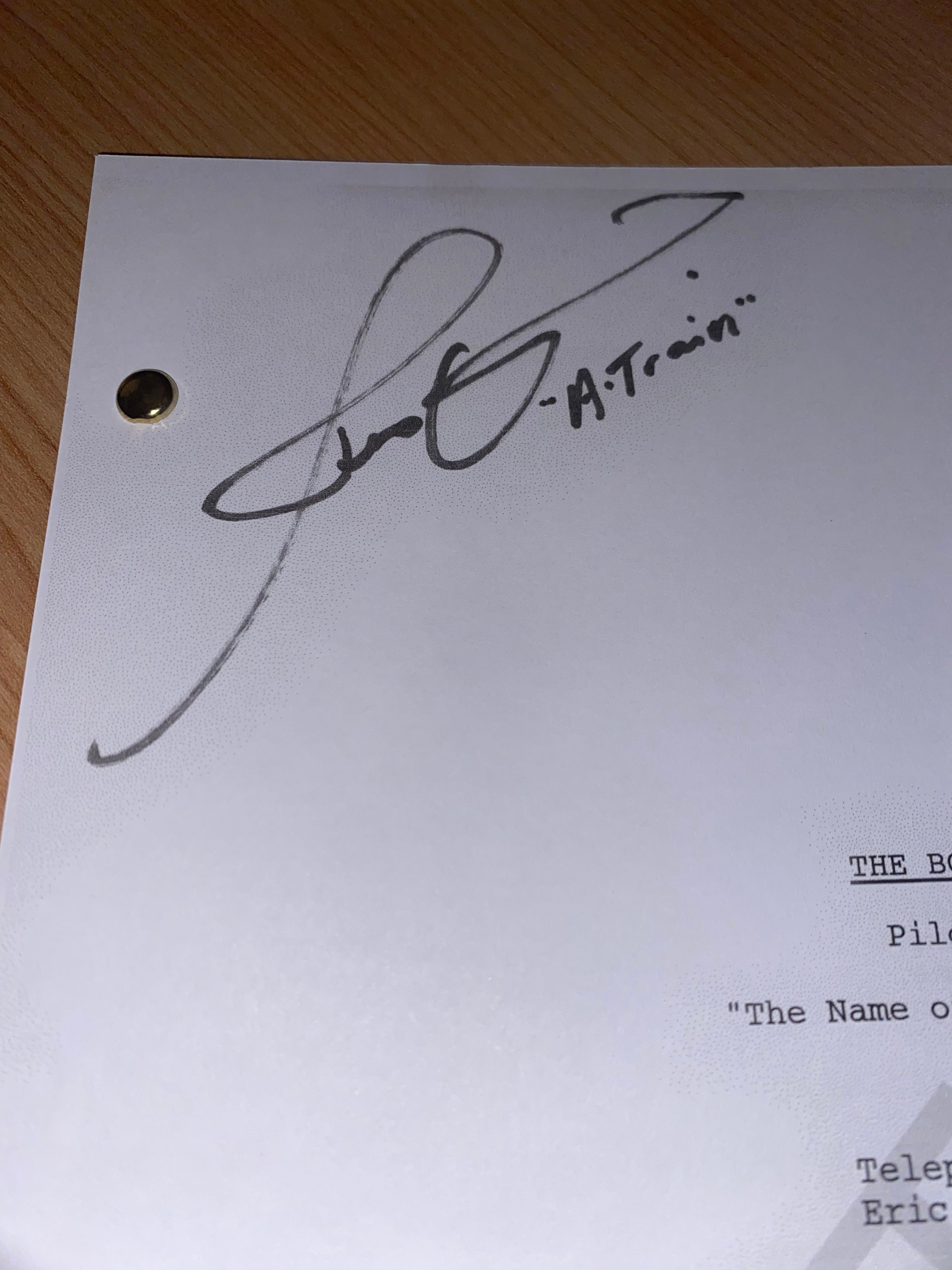 Jessie T-usher “a-train” Signed Script - Etsy