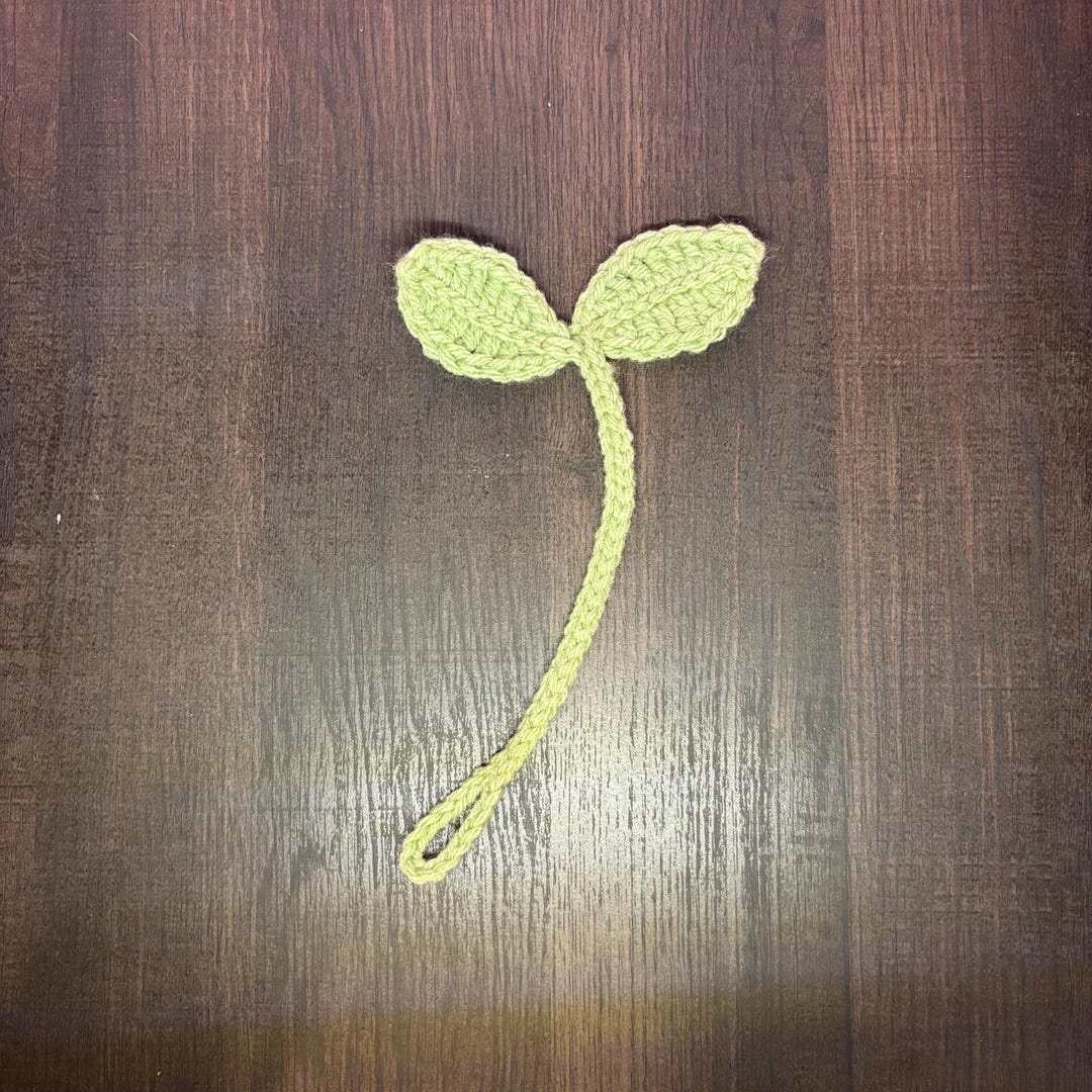 Leaf Sprout | Crochet | Handmade | Mulit-use | Bookmark | Cord Holder ...