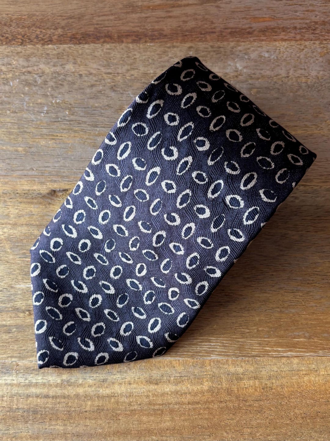 Vintage Cerruti 1881 Silk Tie 90s, 100% Silk, Charcoal Dark Brown Gold ...