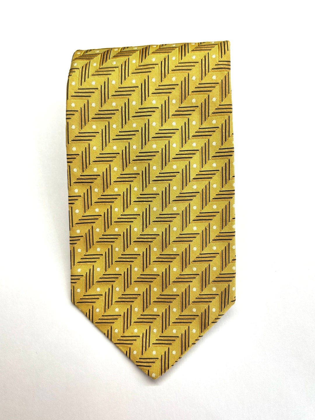 Vintage Hugo Boss Tie, Gold and Black Tie, Vintage Men Tie 90s, Silk ...