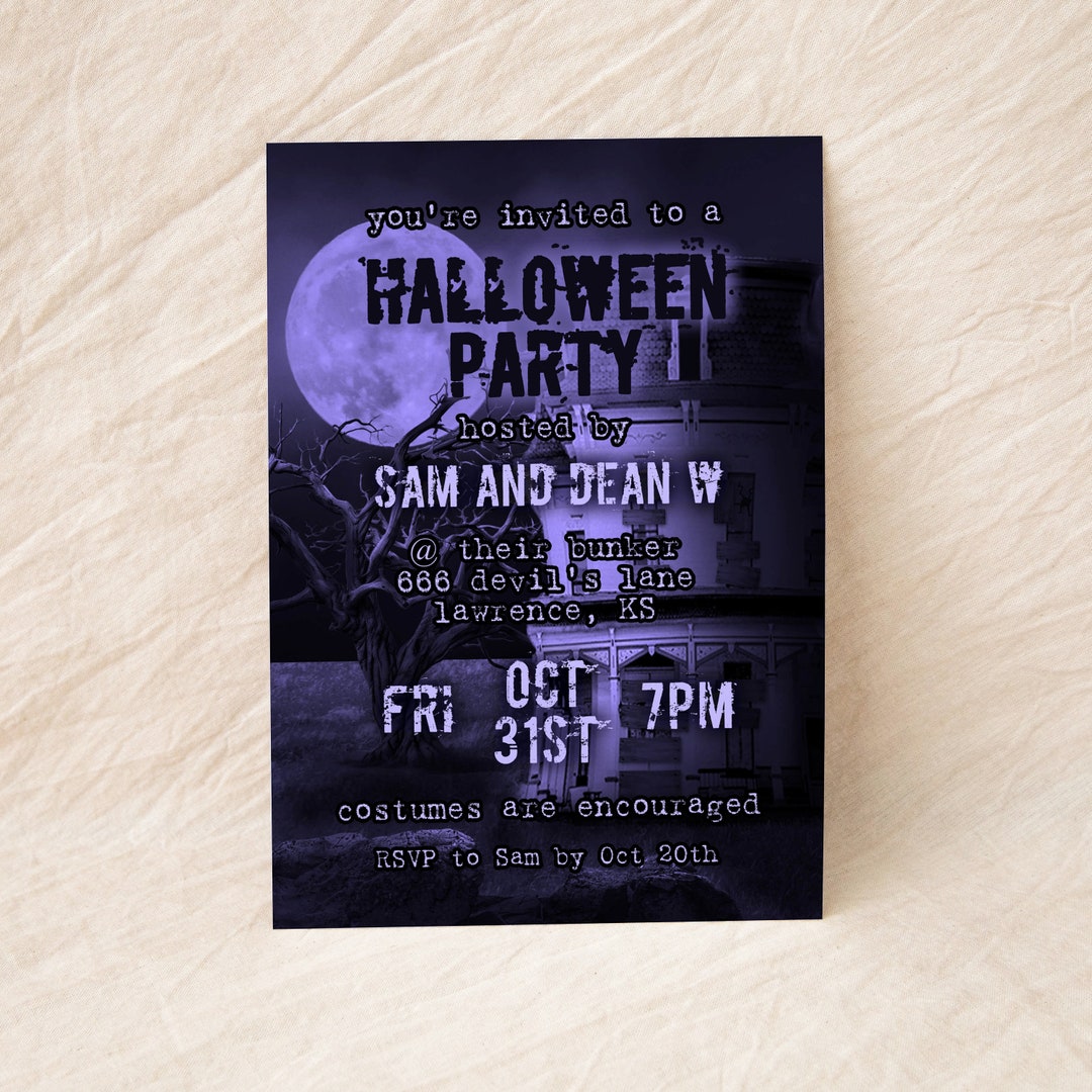 Spooky Haunted House Halloween Party Editable in Corjl - Etsy