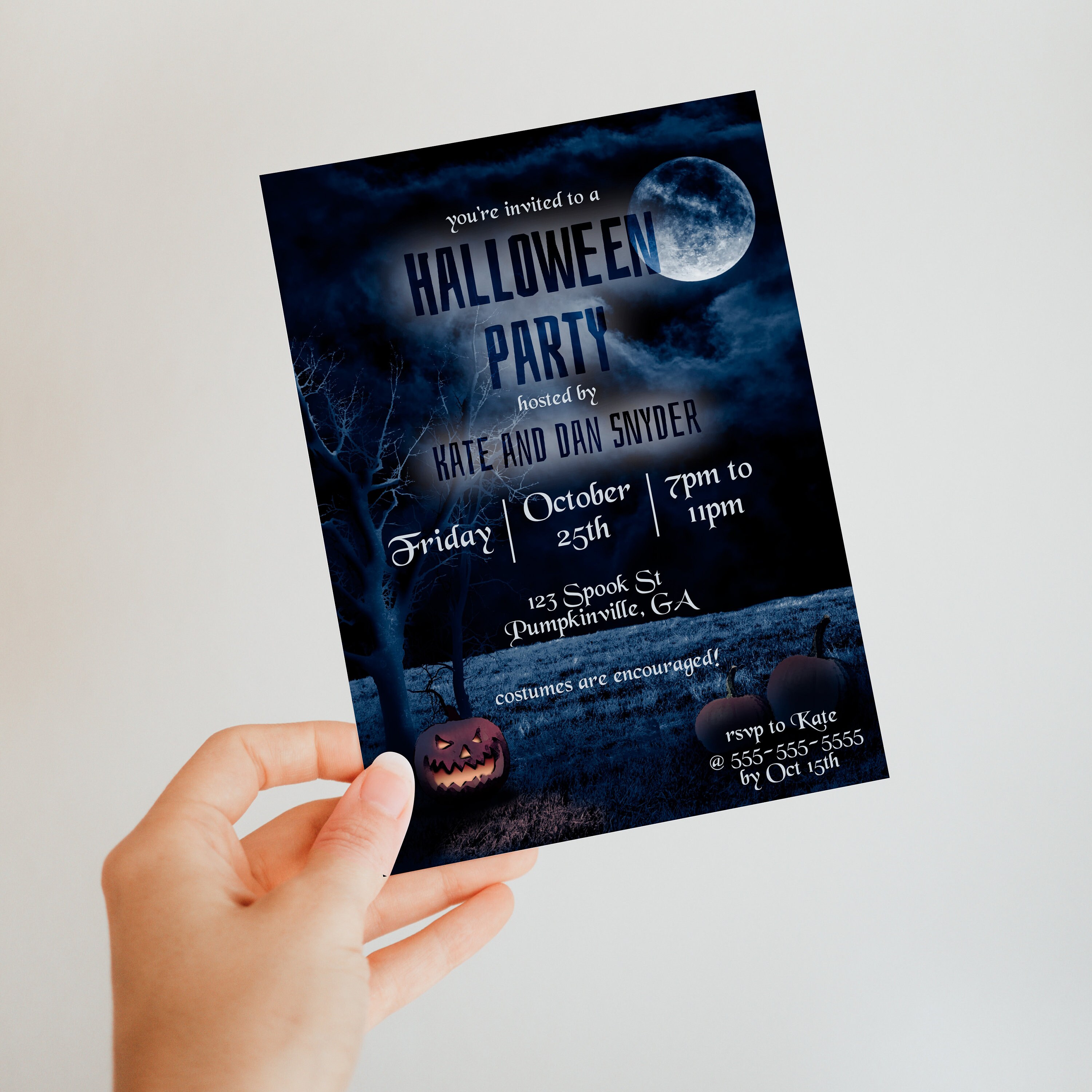 Spooky Halloween Party Invitation Digital Download Design - Etsy