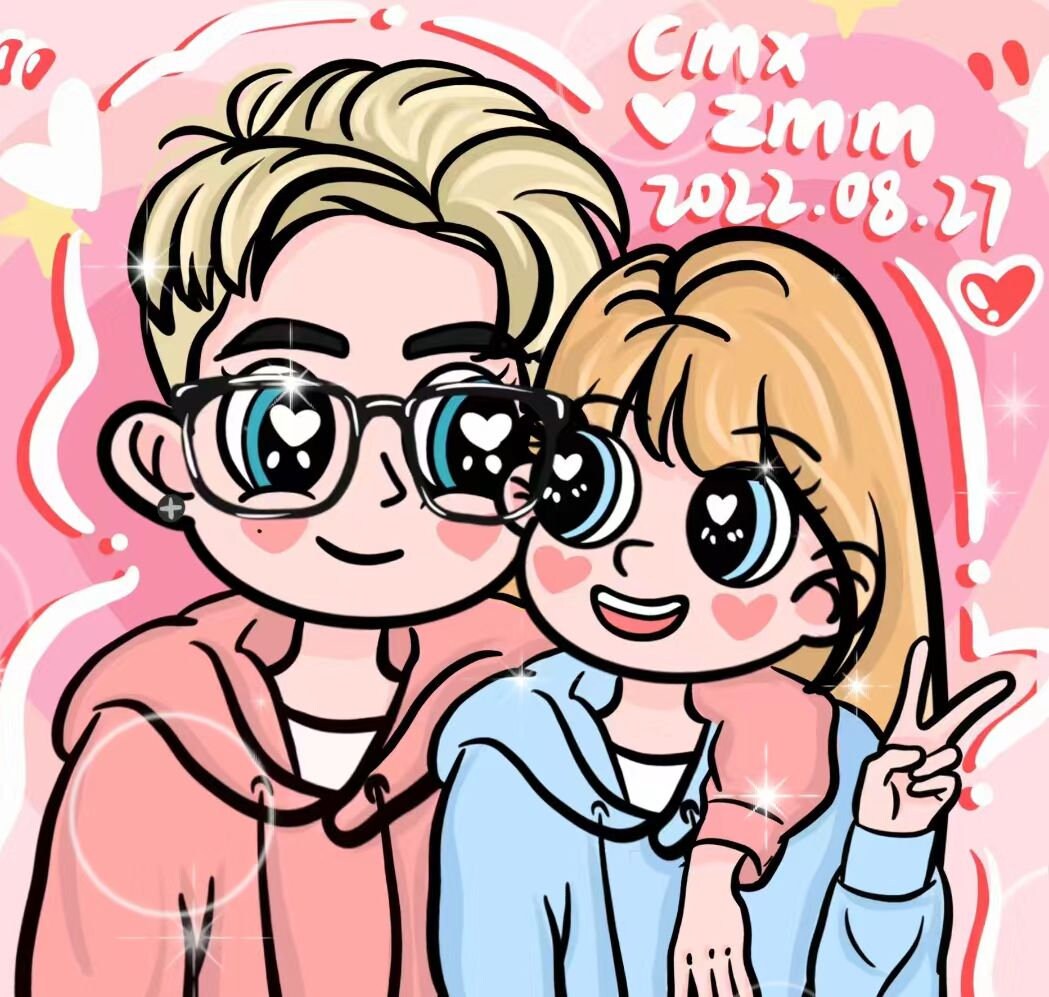 Customized Couple/friends Drawing Cartoon Hand-drawn - Etsy