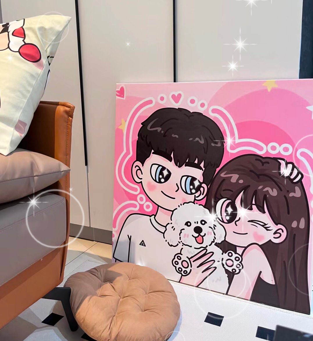 Customized Couple/friends Drawing Cartoon Hand-drawn - Etsy