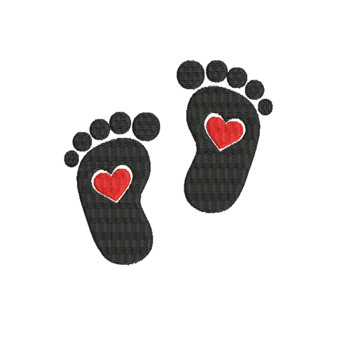 Baby Feet Embroidery Design - Newborn Embroidery Pattern - Machine ...