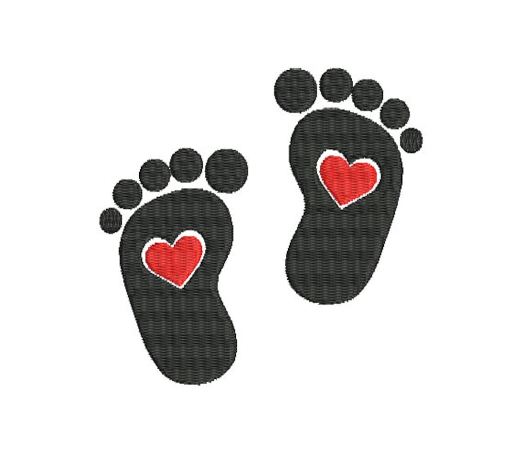 Baby Feet Embroidery Design Newborn Embroidery Pattern Machine ...