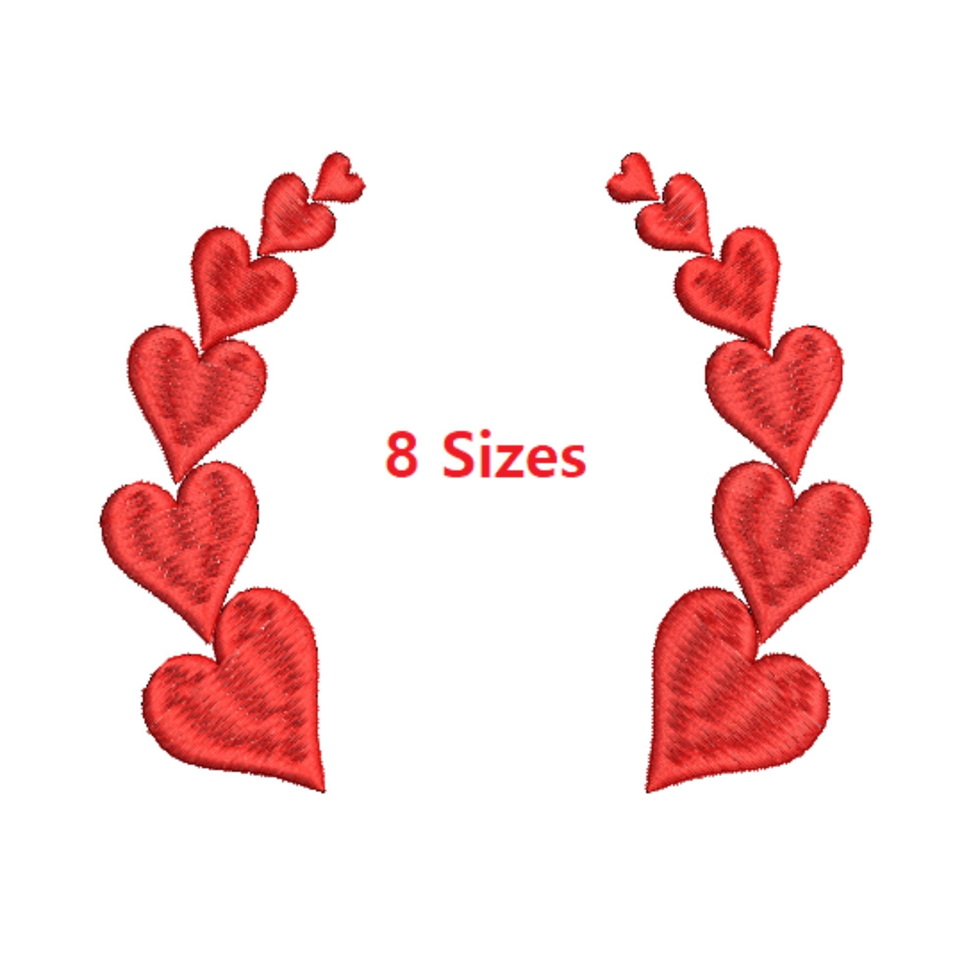 Heart Machine Embroidery Design File, Embroidery Designs Heart, Heart ...