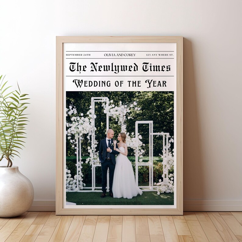 Personalized Wedding Poster Print, Wedding Memorial Gift, Wedding ...
