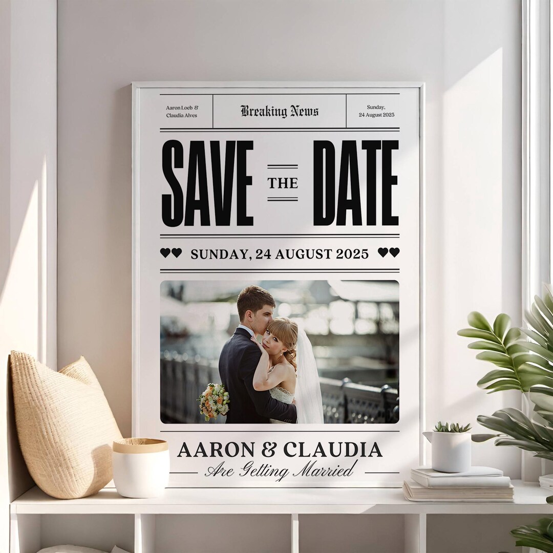 Custom Wedding Programm Poster, Personalized Wedding Timeline Print ...