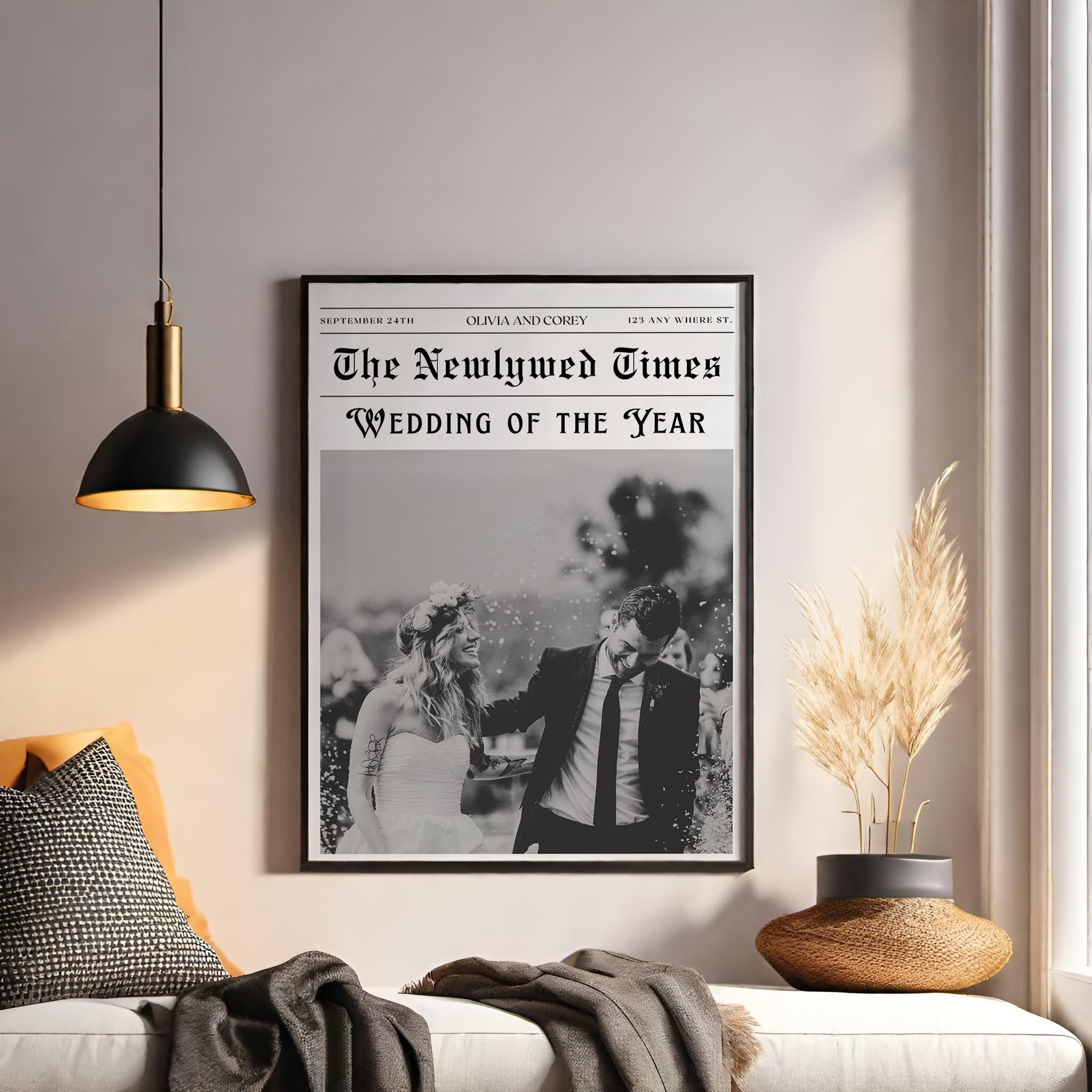 Personalized Wedding Poster Print, Wedding Memorial Gift, Wedding ...
