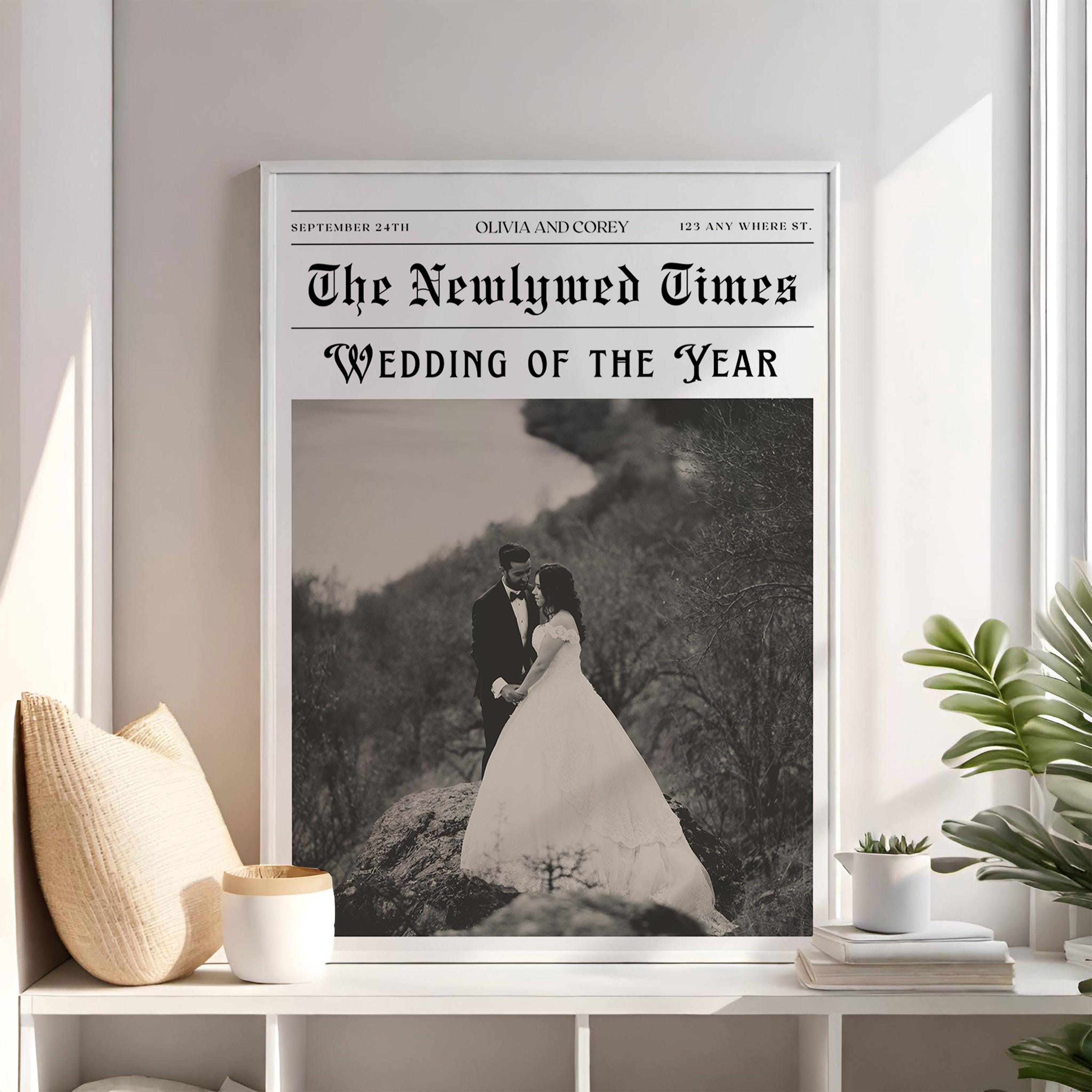 Personalized Wedding Poster Print, Wedding Memorial Gift, Wedding ...