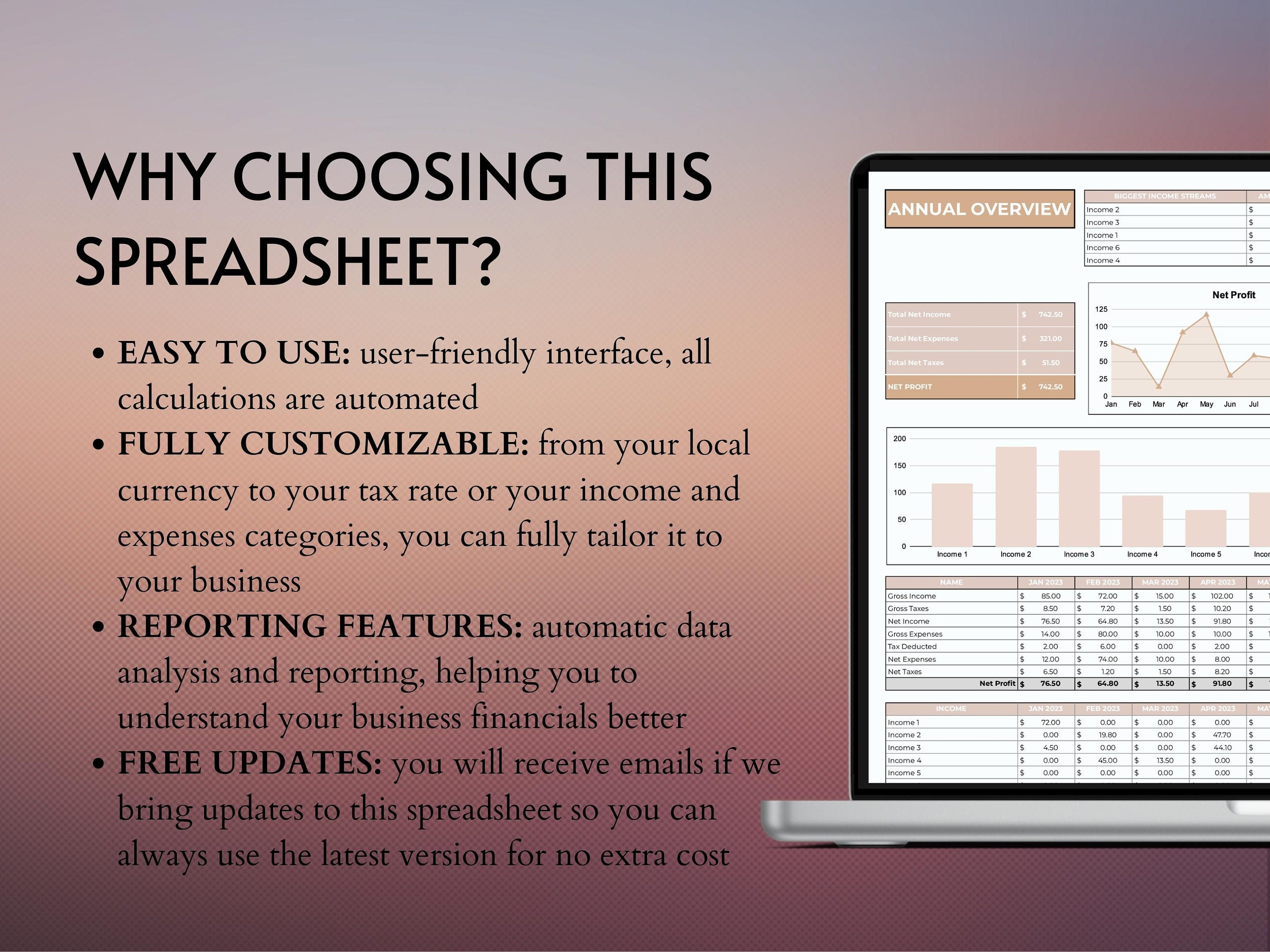 Beige Small Business Bookkeeping Tracker, Income and Expenses Google ...