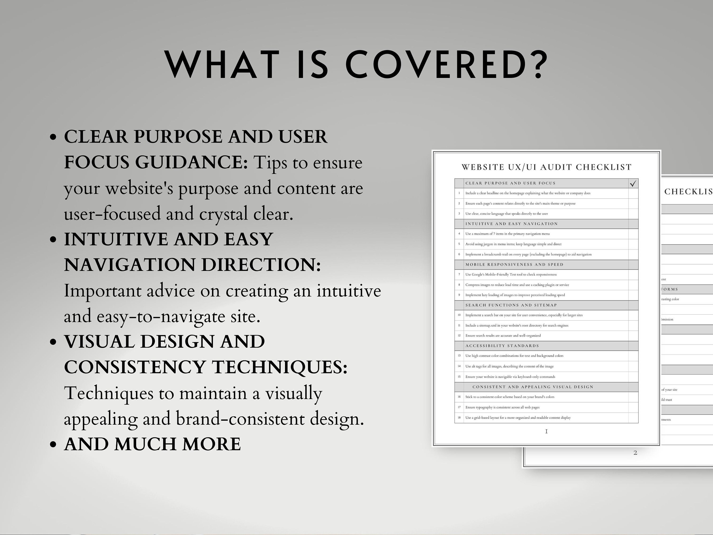 Printable Website UX & UI Audit Checklist, Step-by-step Guide for Your ...