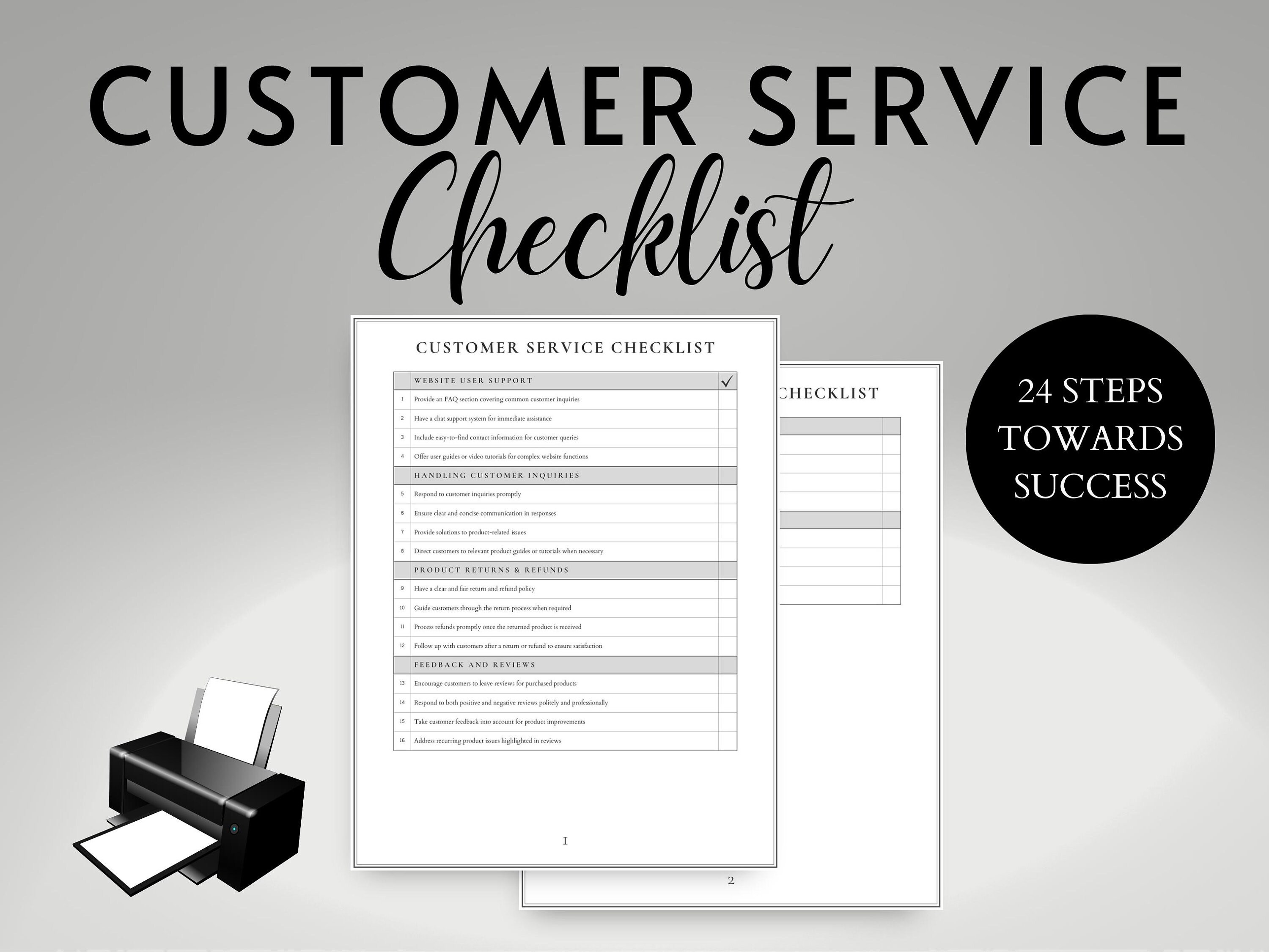 Customer Service Checklist for E-commerce Businesses, Customer Support ...