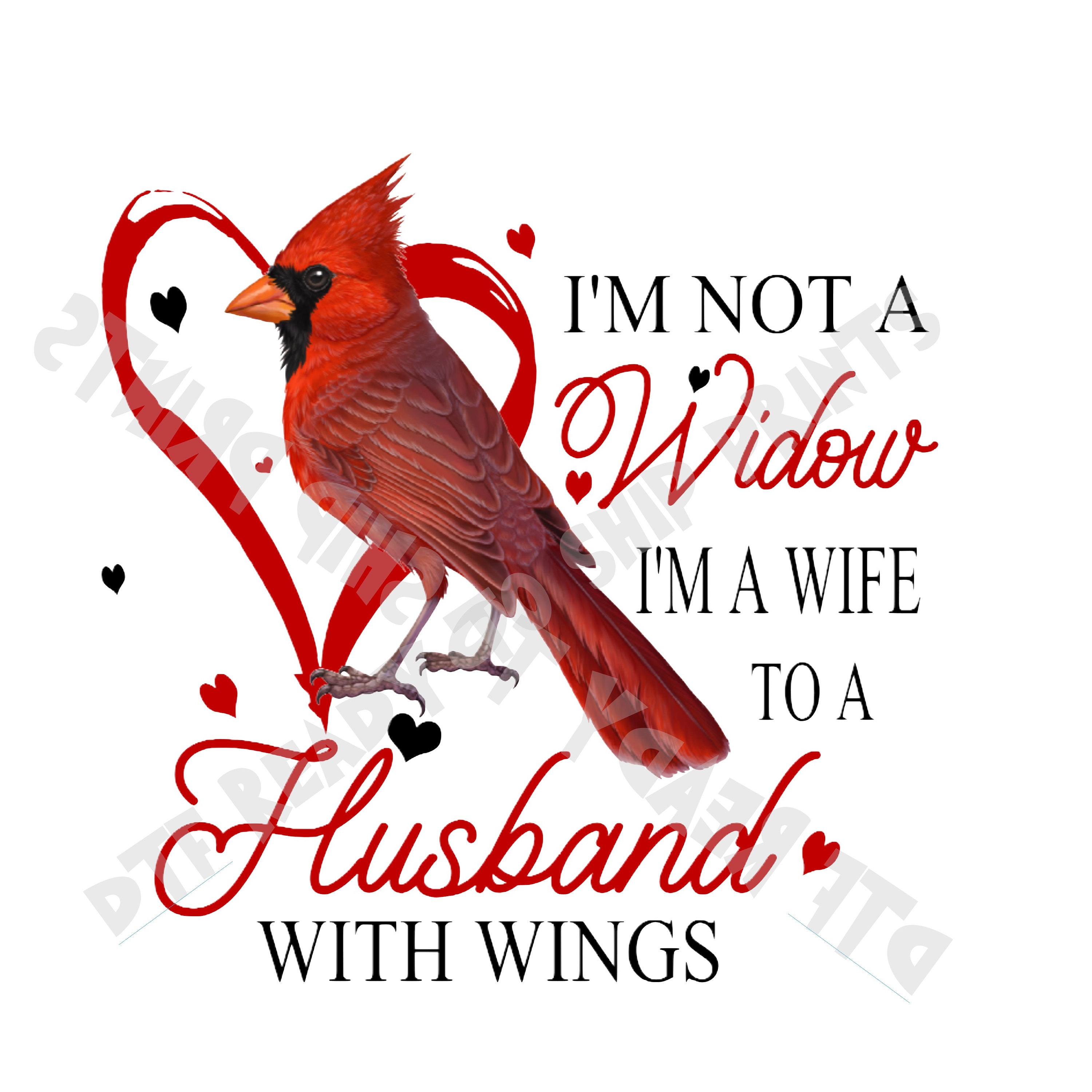 Not a Widow, Wife to Husband With Wings Memorial Image - Etsy
