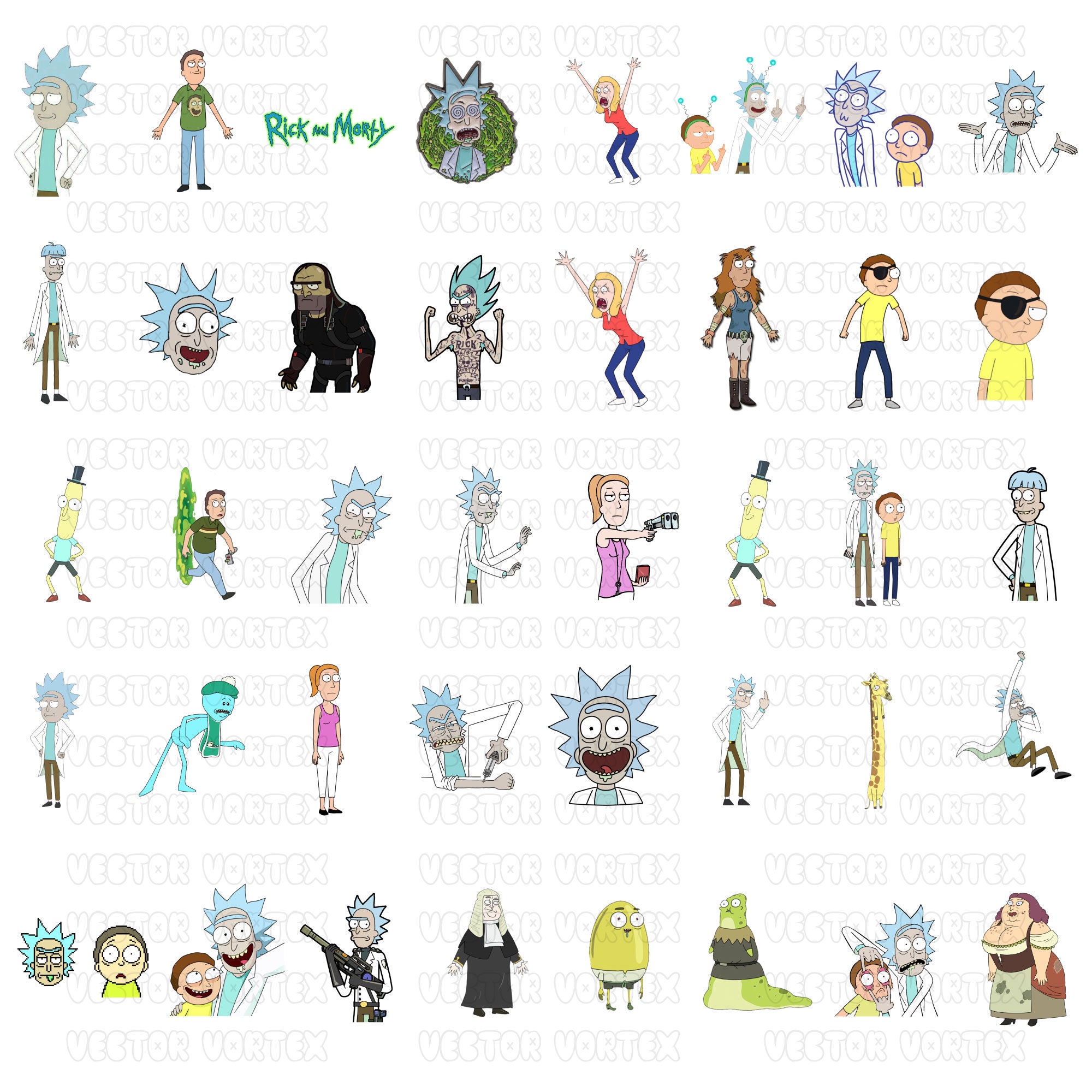 Rick and Morty SVG Bundle Rick Morty svg cut file Rick and - Etsy México