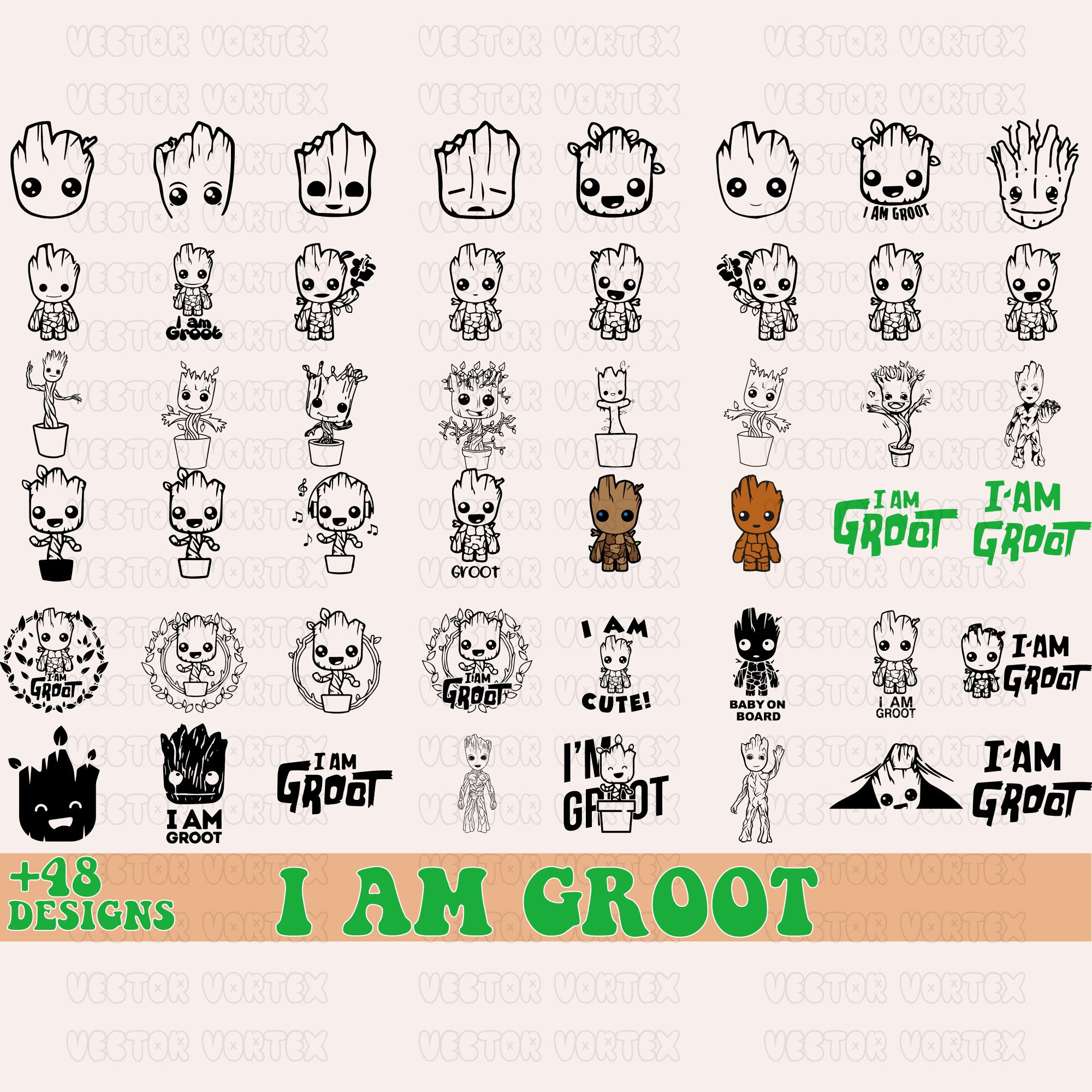 Groot Svg Bundle Baby Groot Svg for Cricut Groot Png I Am - Etsy Canada