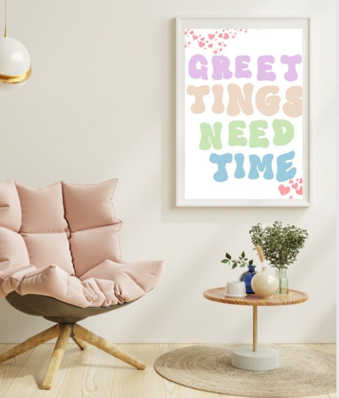 Motiving Quote Groovy Design Wall Art. - Etsy