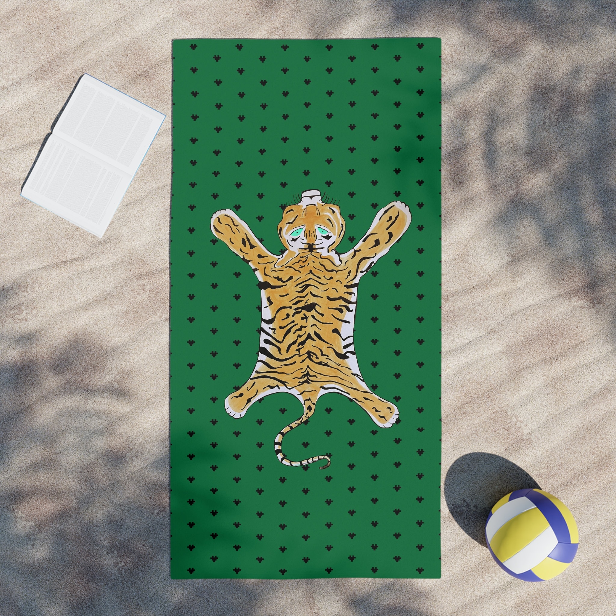 Tiger Beach Towel Modern Design Safari Style Fancy Towel Many Sizes ...