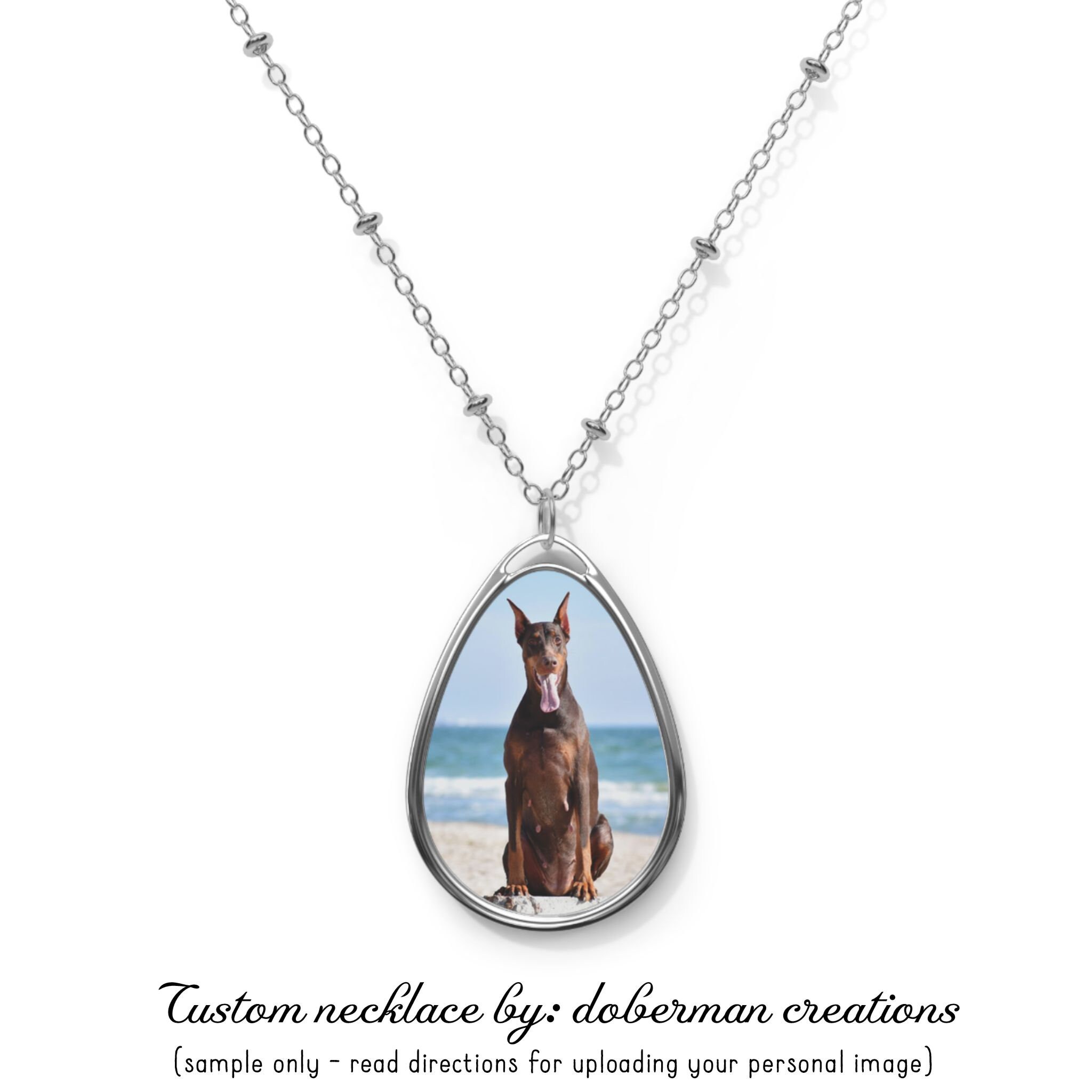 Custom Doberman Necklace - Personalized Keepsake Dog Charm Jewelry - Etsy