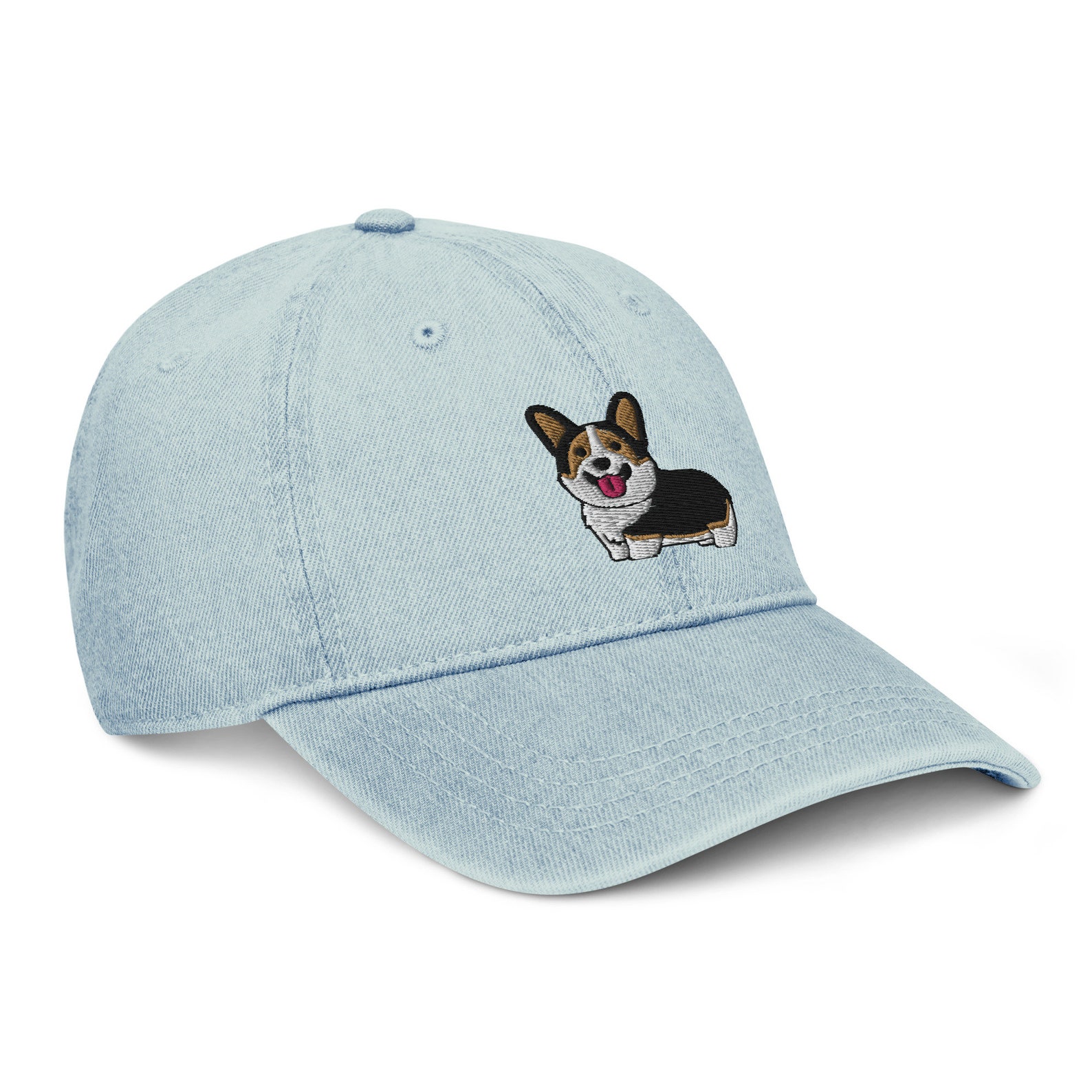 Denim Tri-color Corgi Cap - Etsy